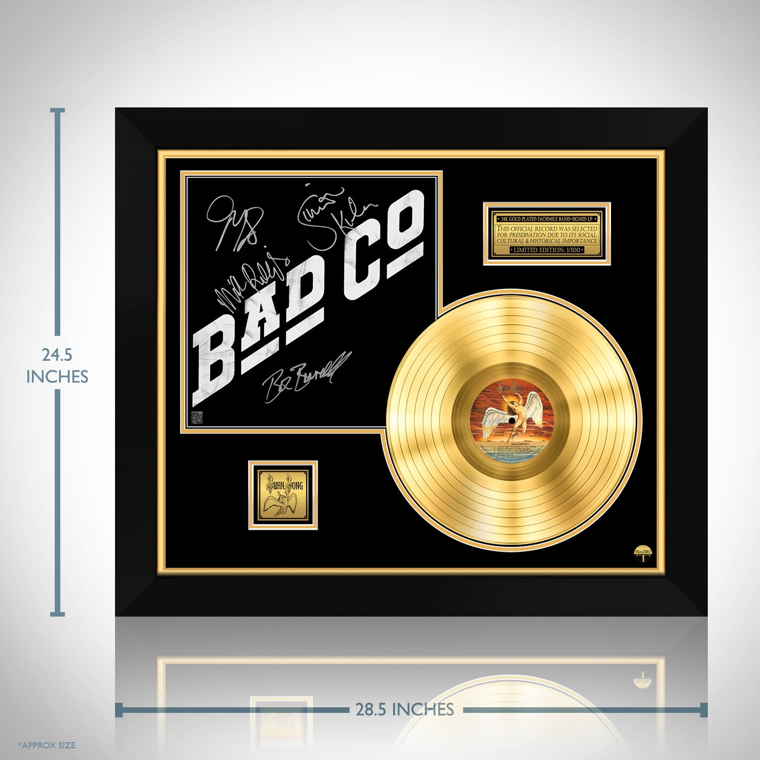 Bad Company - Self-titled Gold LP Limited Signature Edition Custom ...