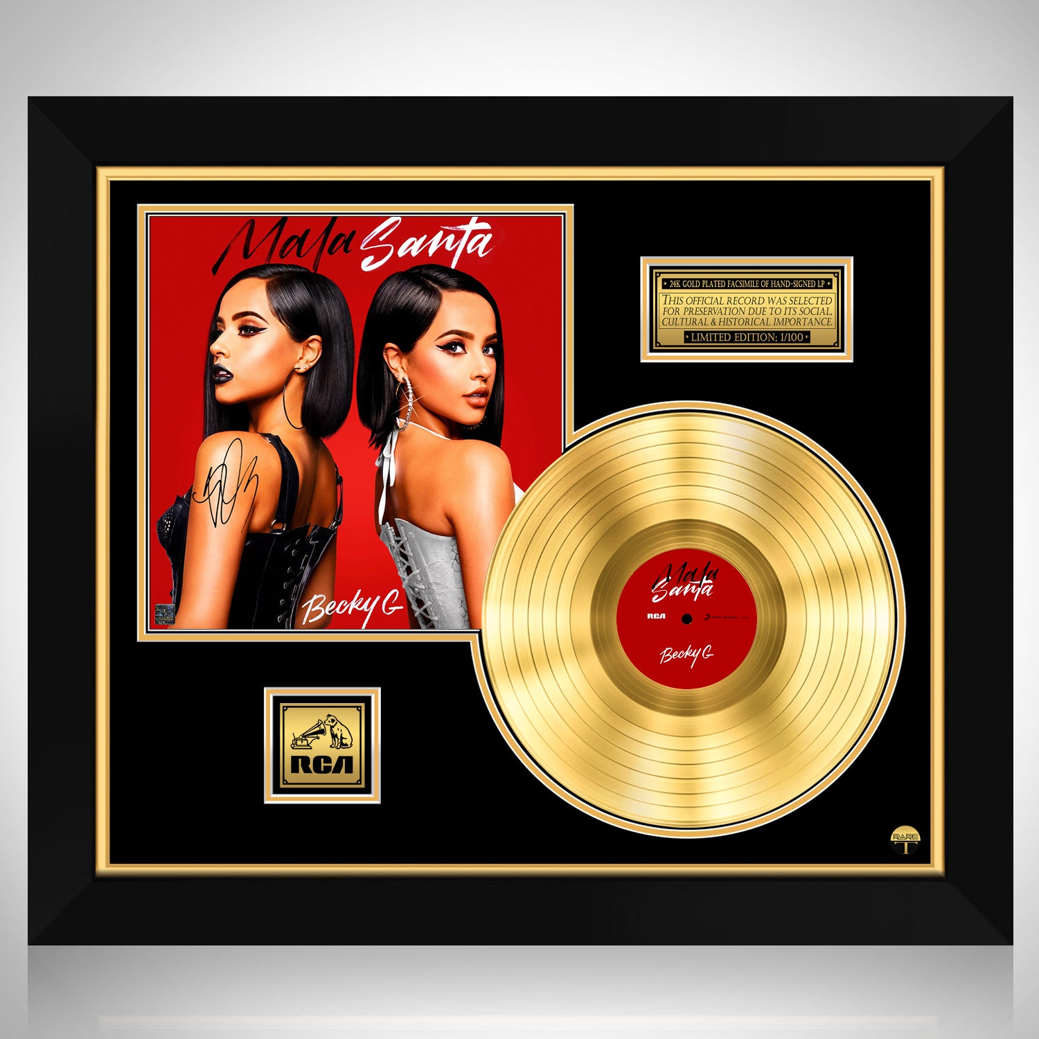 Becky G - Mala Santa Gold LP Limited Signature Edition Custom Frame ...