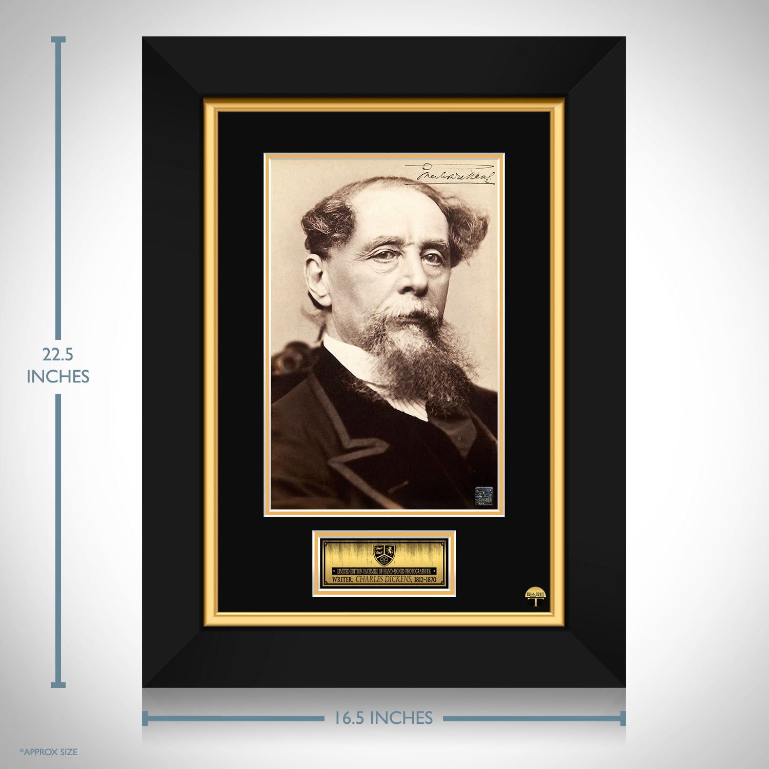 Charles Dickens Limited Signature Edition Photo Custom Frame | RARE-T