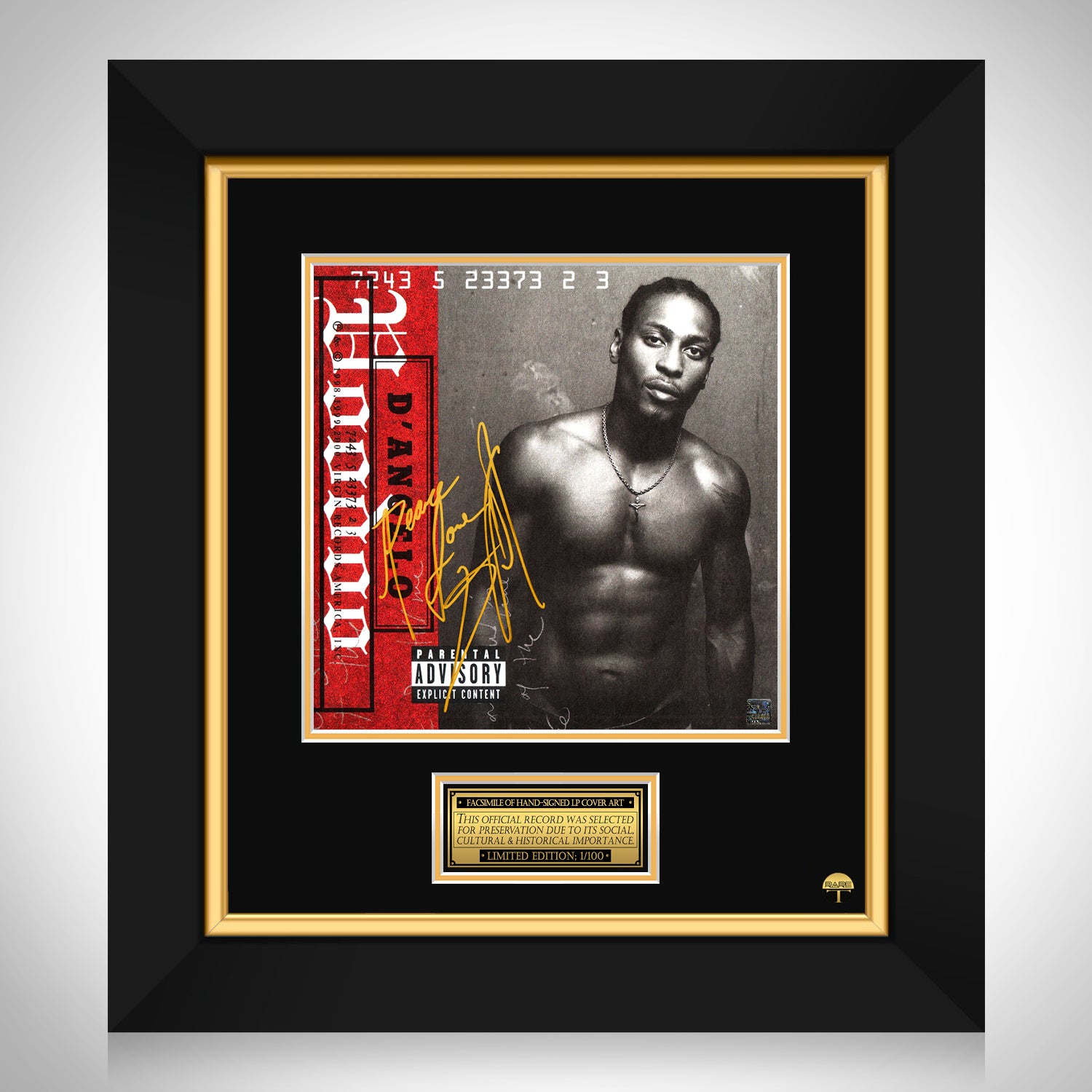 DAngelo Voodoo LP Cover Limited Signature Edition Custom Frame | RARE-T
