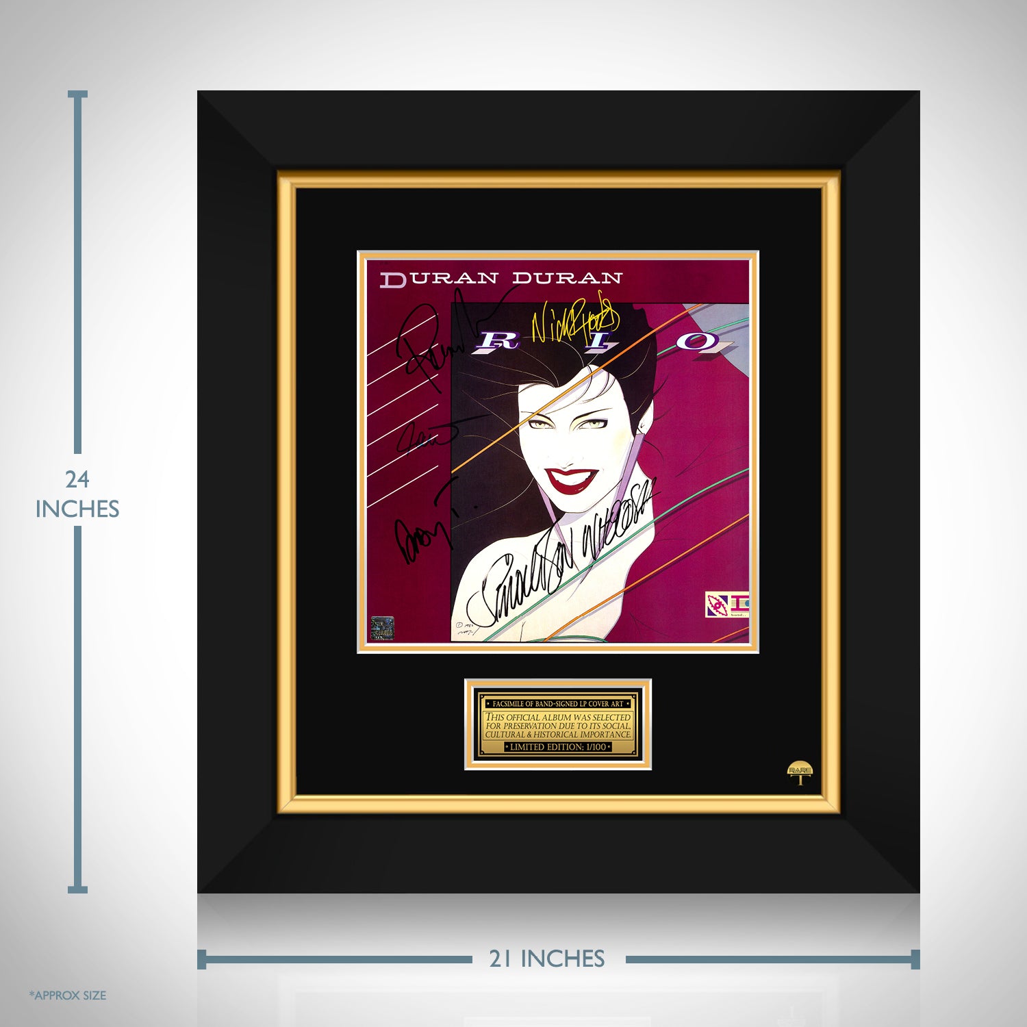 Duran Duran - Rio LP Cover Limited Signature Edition Custom Frame | RARE-T