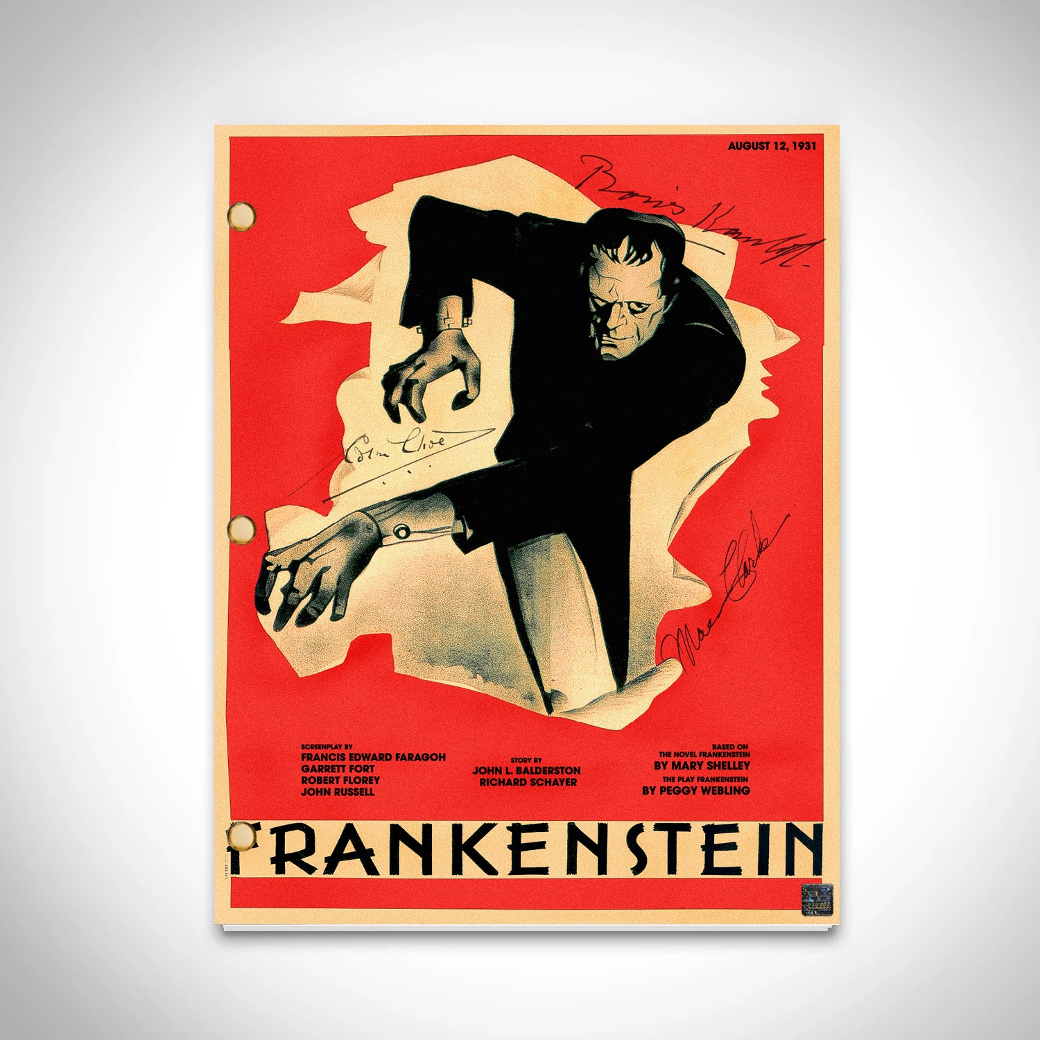 Frankenstein 1931 Script Limited Signature Edition | RARE-T