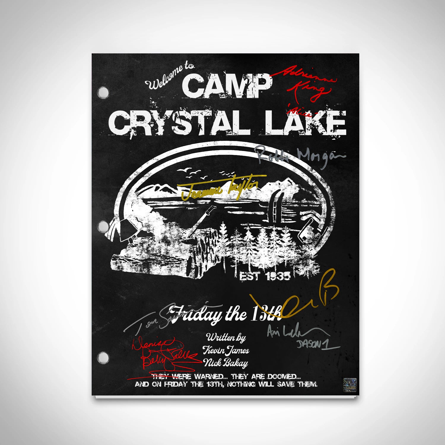 Friday The 13th (1980) Script Limited Signature Edition Custom Frame ...