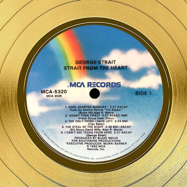 George Strait Strait from the Heart Gold LP Limited Signature Edition ...
