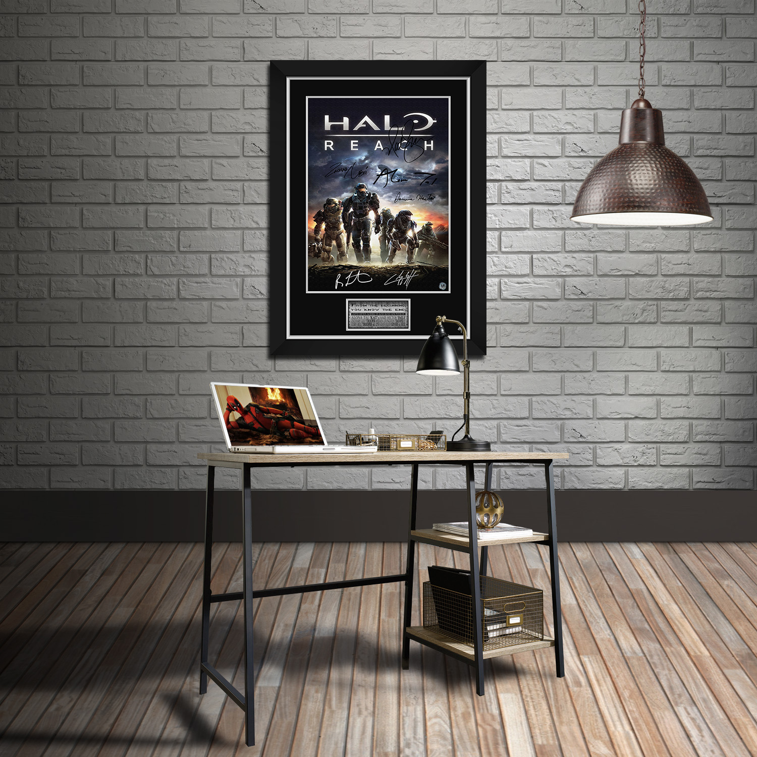 Halo Reach Mini Poster Limited Signature Edition Custom Frame | RARE-T