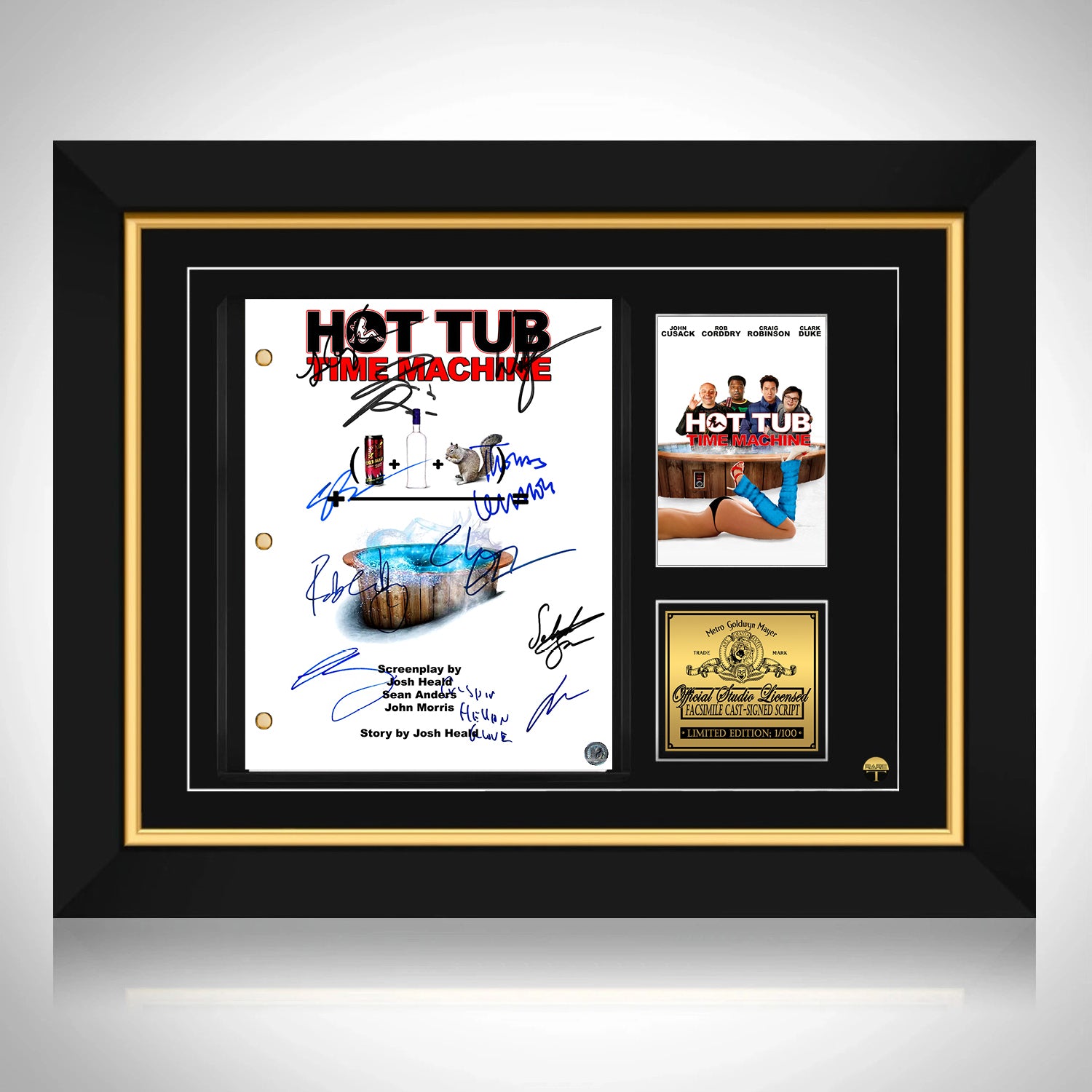 Hot Tub Time Machine Script Limited Signature Edition Custom frame | RARE-T