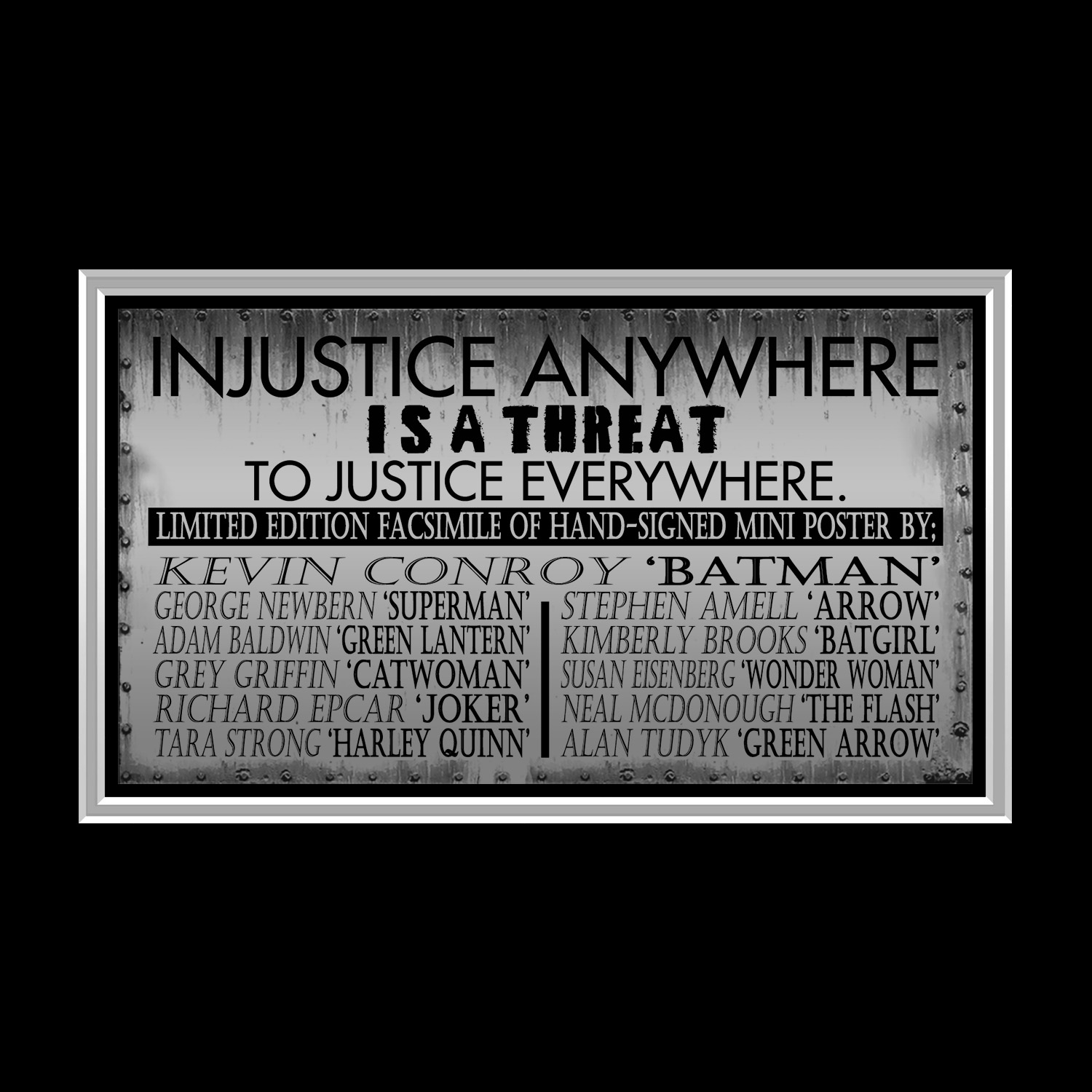 Injustice: Gods Among Us Mini Poster Limited Signature Edition Custom ...