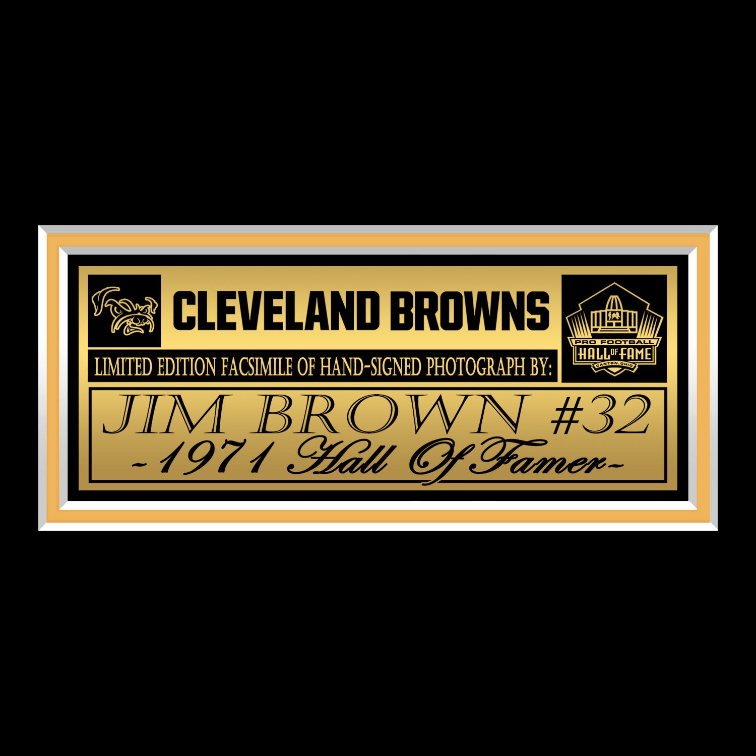 Jim Brown Cleveland Browns Photo Limited Signature Edition Custom Frame ...