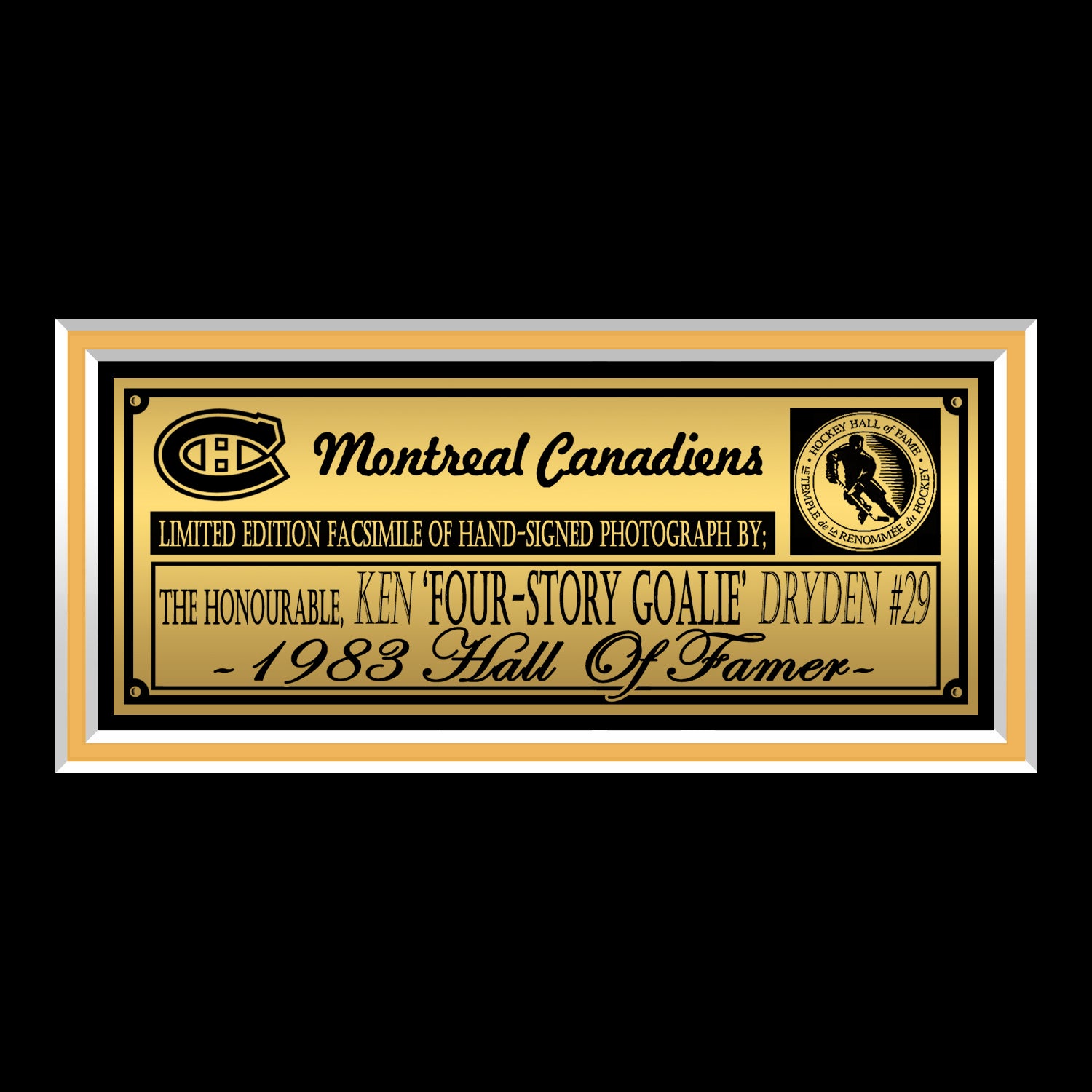 Montreal Canadiens - Ken Dryden Photo Limited Signature Edition Custom ...