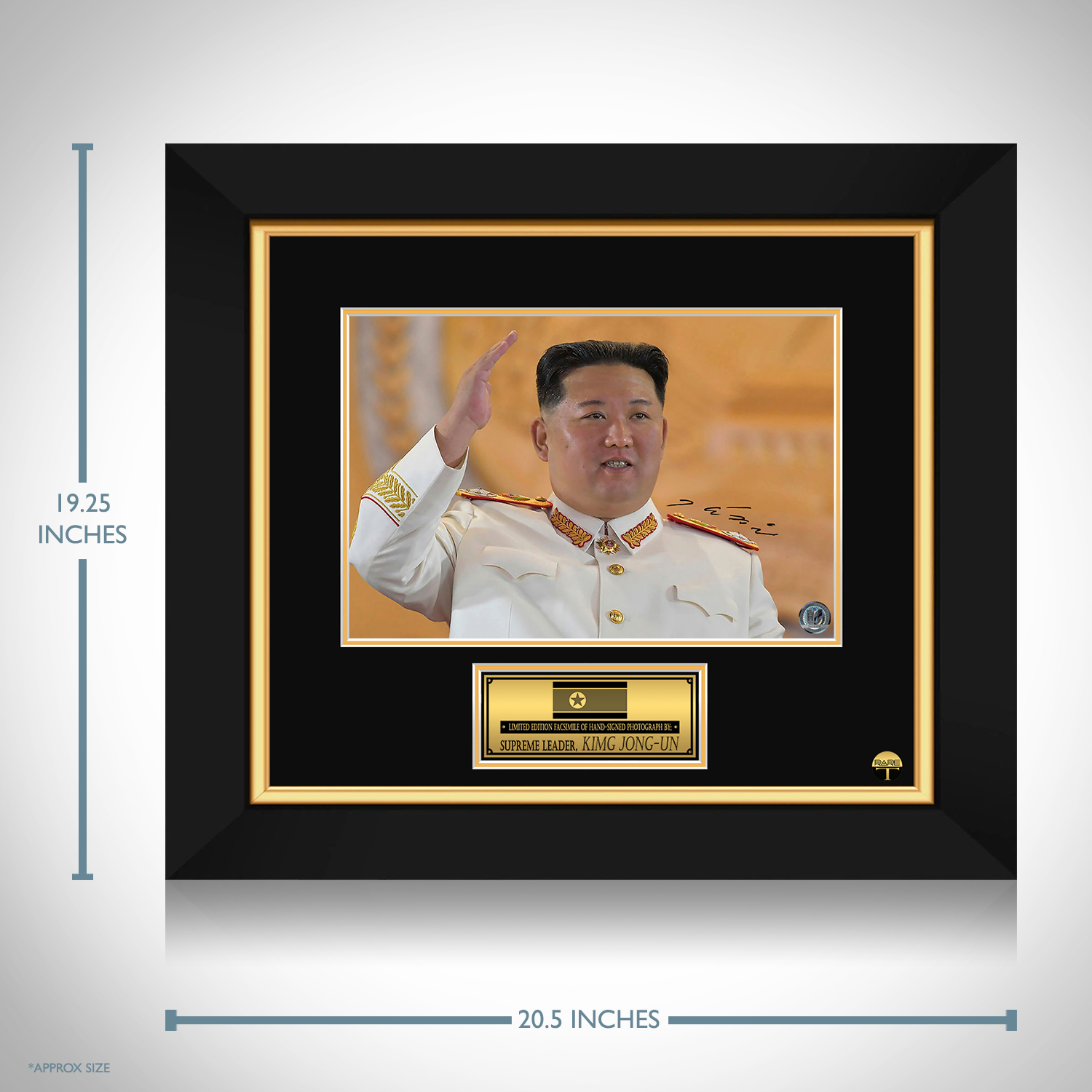 Kim Jong-Un Photo Limited Signature Edition Custom Frame | RARE-T