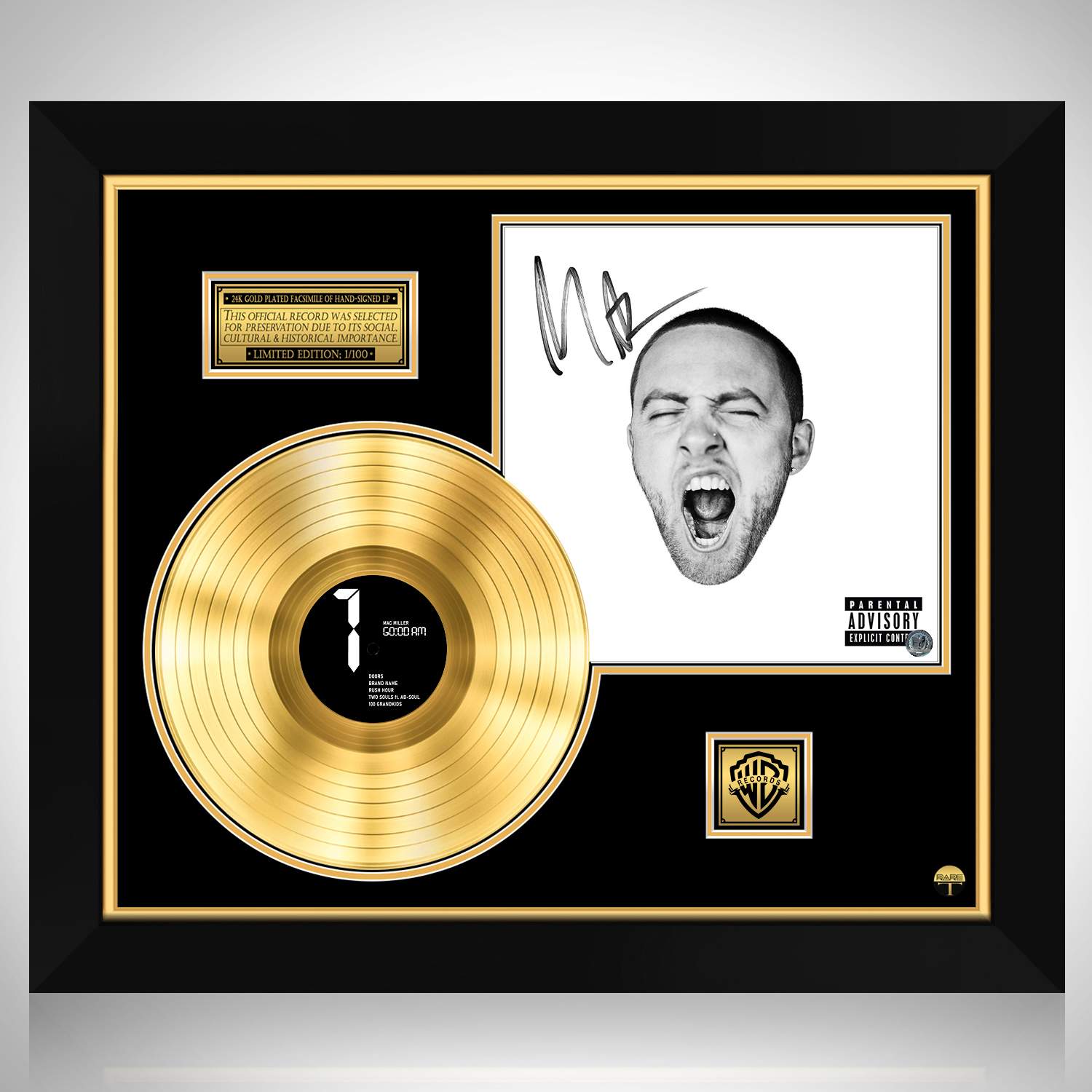 Mac Miller - Good AM Gold LP Limited Signature Edition Custom Frame ...