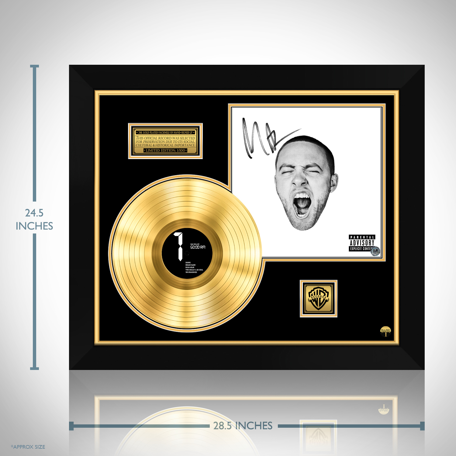 Mac Miller - Good AM Gold LP Limited Signature Edition Custom Frame ...