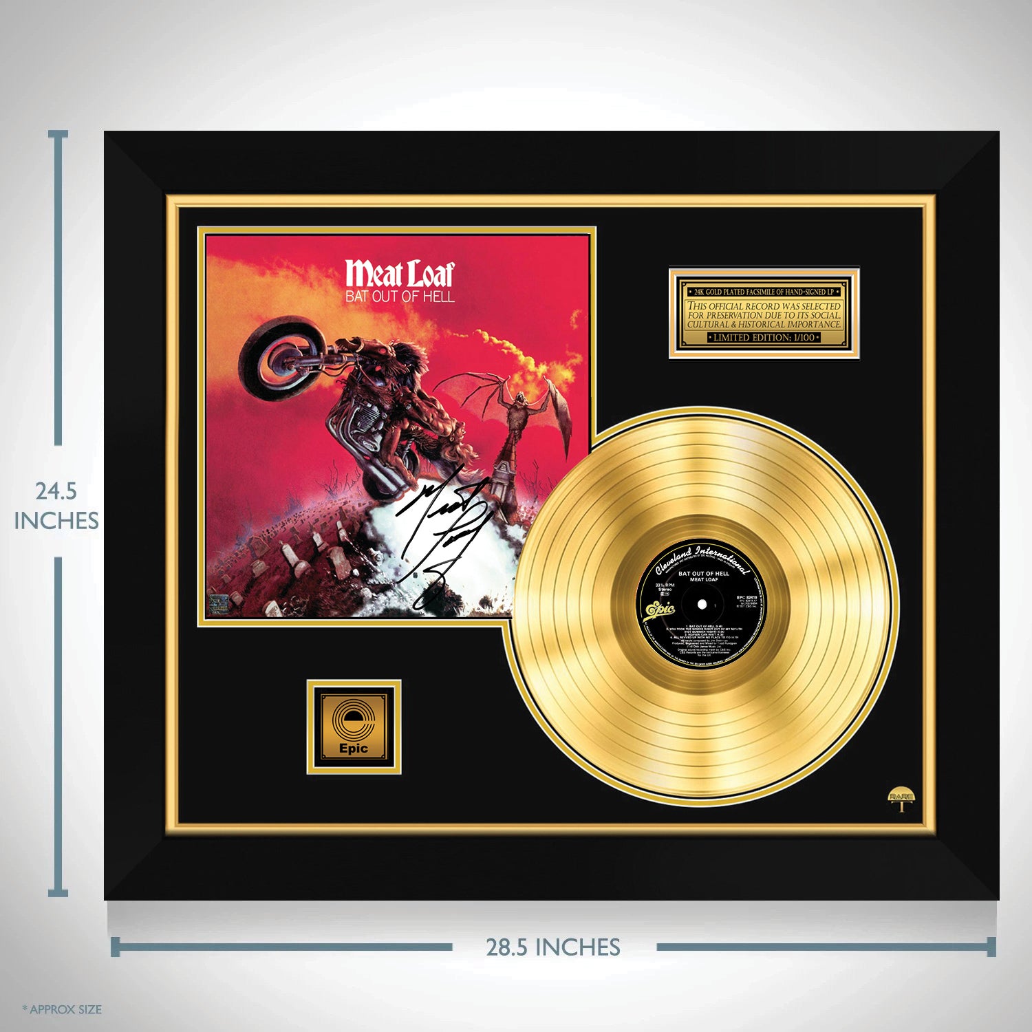Meat Loaf - Bat Out Of Hell Gold LP Limited Signature Edition Custom ...