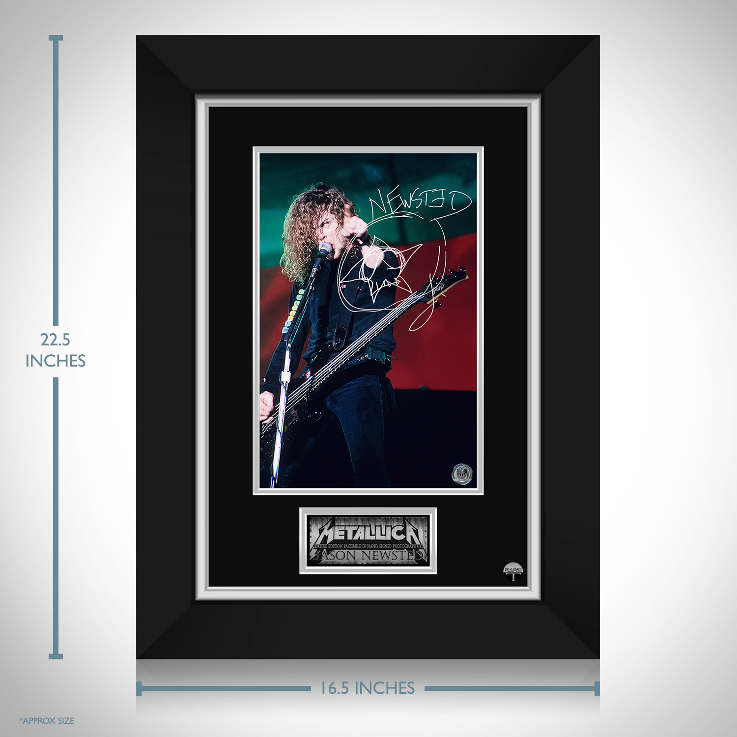 Metallica - Jason Newsted Photo Limited Signature Edition Custom Frame ...