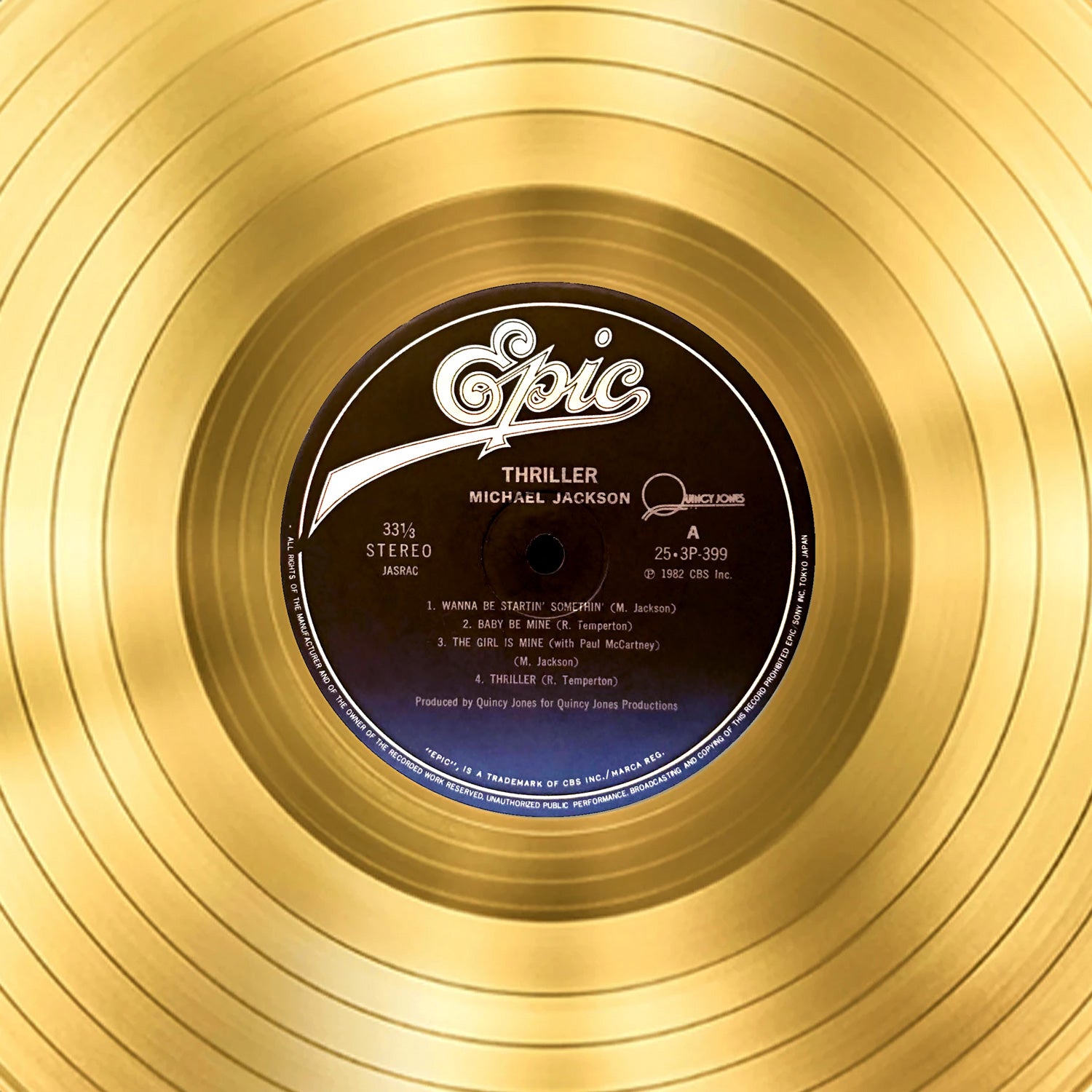 Michael Jackson Thriller Gold LP Limited Signature Edition Custom Frame ...