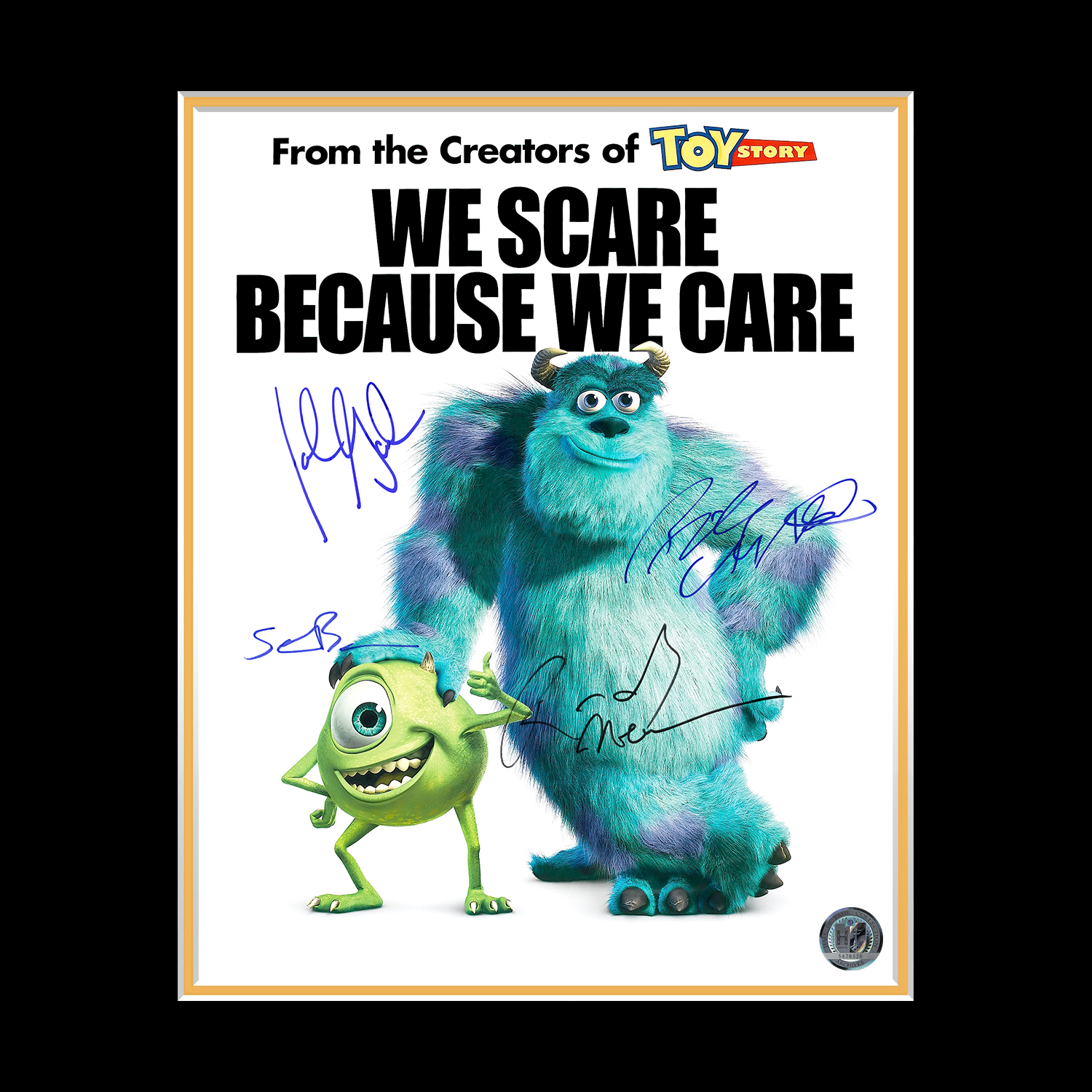 Monsters Inc Photo & VHS Limited Signature Edition Custom Frame | RARE-T