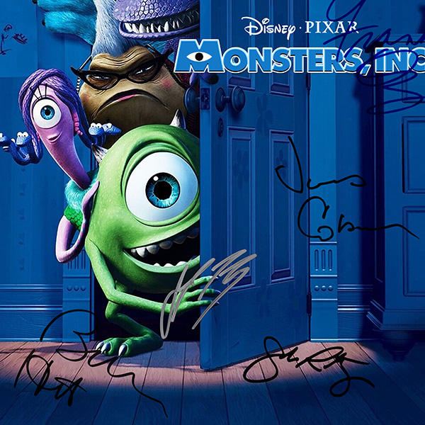 Monsters Inc. Mini Poster Limited Signature Edition Custom Frame | RARE-T