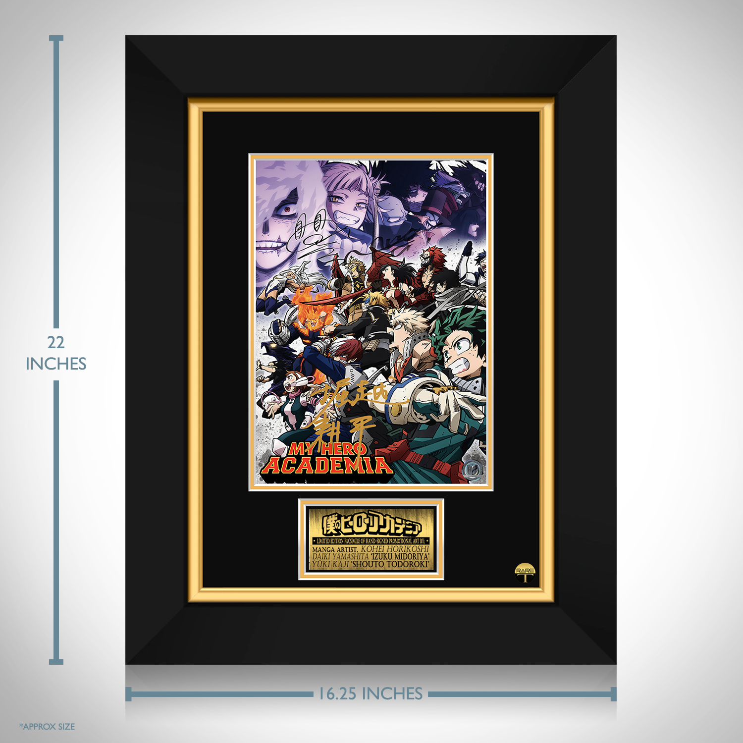 My Hero Academia Promotional Art Limited Signature Edition Custom Frame ...
