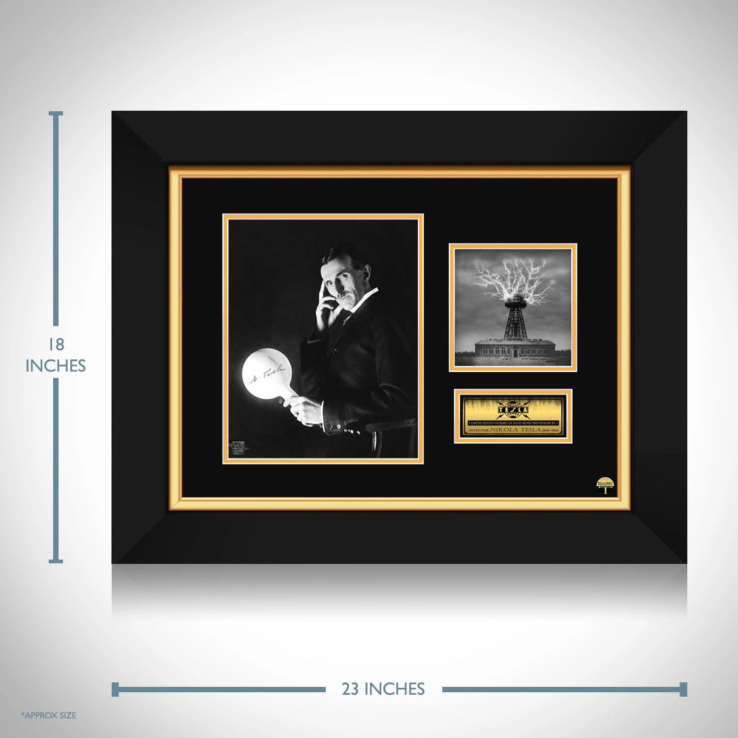 Nikola Tesla Photo Limited Signature Edition Custom Frame | RARE-T