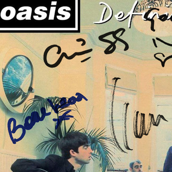 Oasis - Definitely Maybe Platinum LP Limited Signature Edition Custom ...