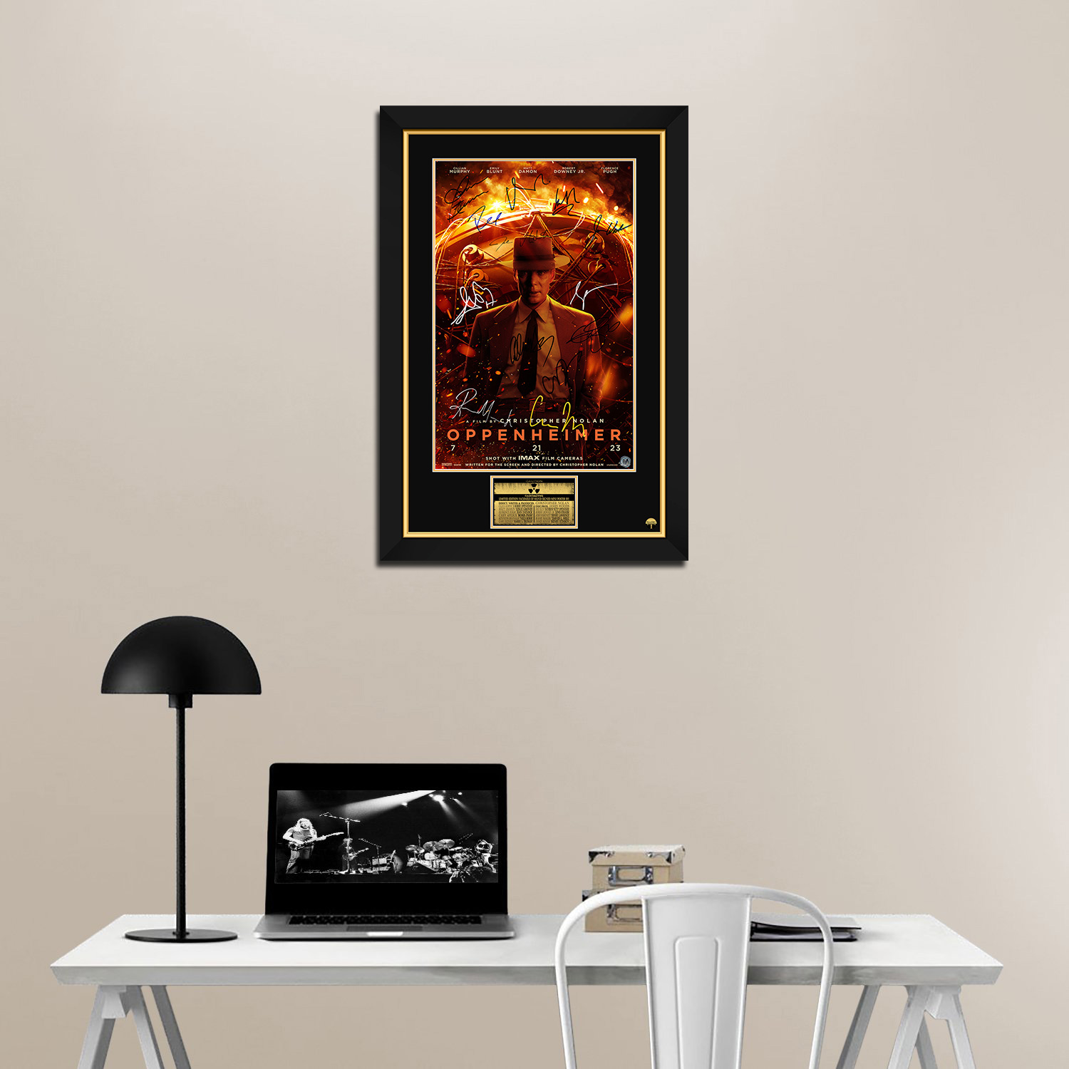 Oppenheimer Mini Poster Limited Signature Edition Custom Frame | RARE-T