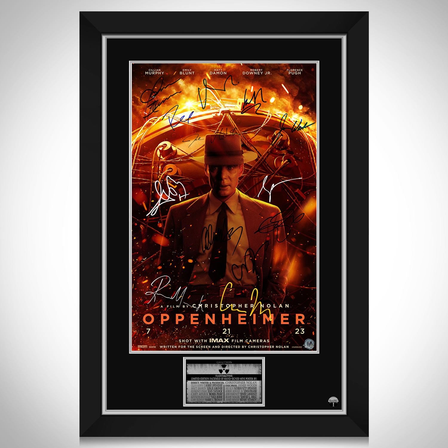 Oppenheimer Mini Poster Limited Signature Edition Custom Frame | RARE-T