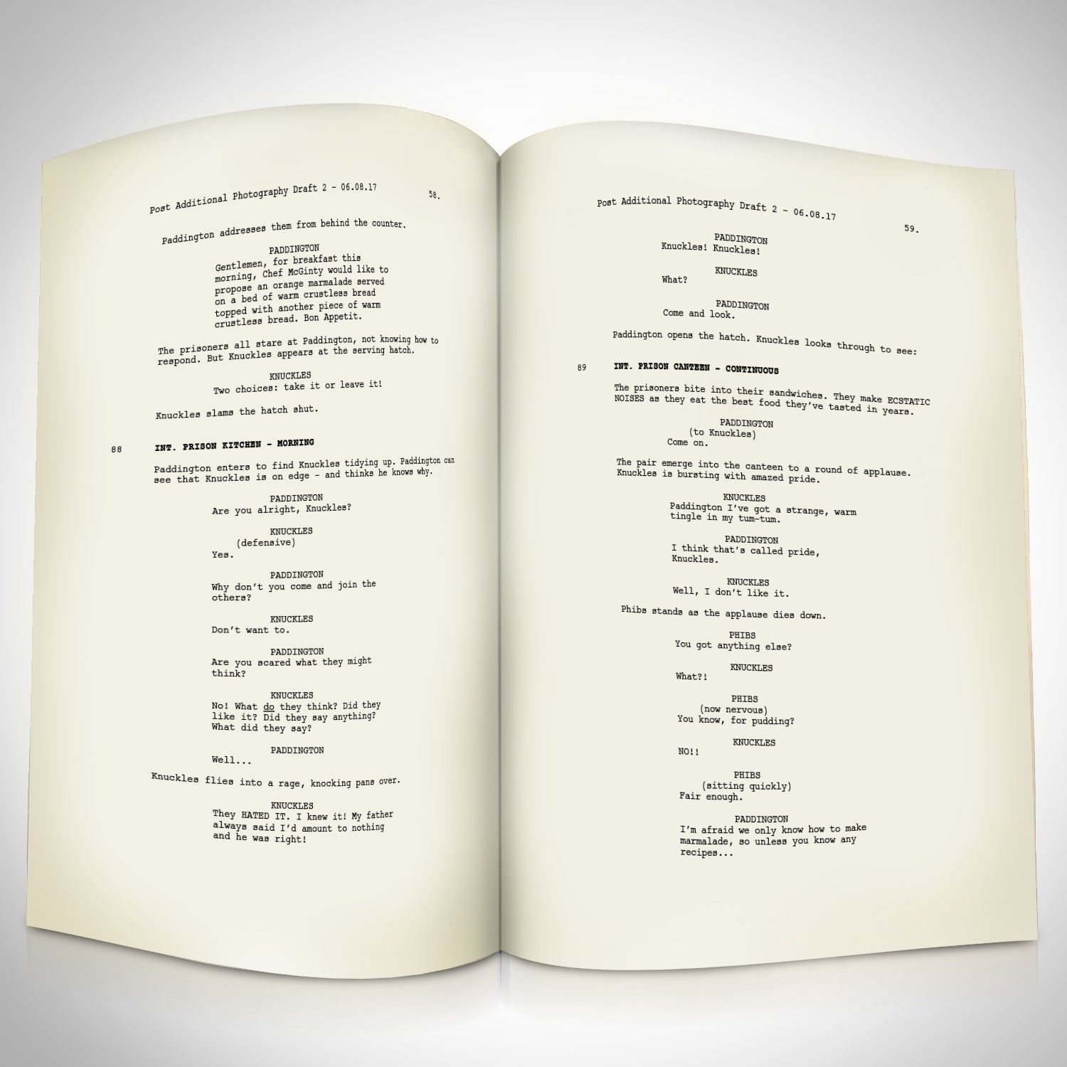 Paddington 2 Script Limited Signature Edition | RARE-T