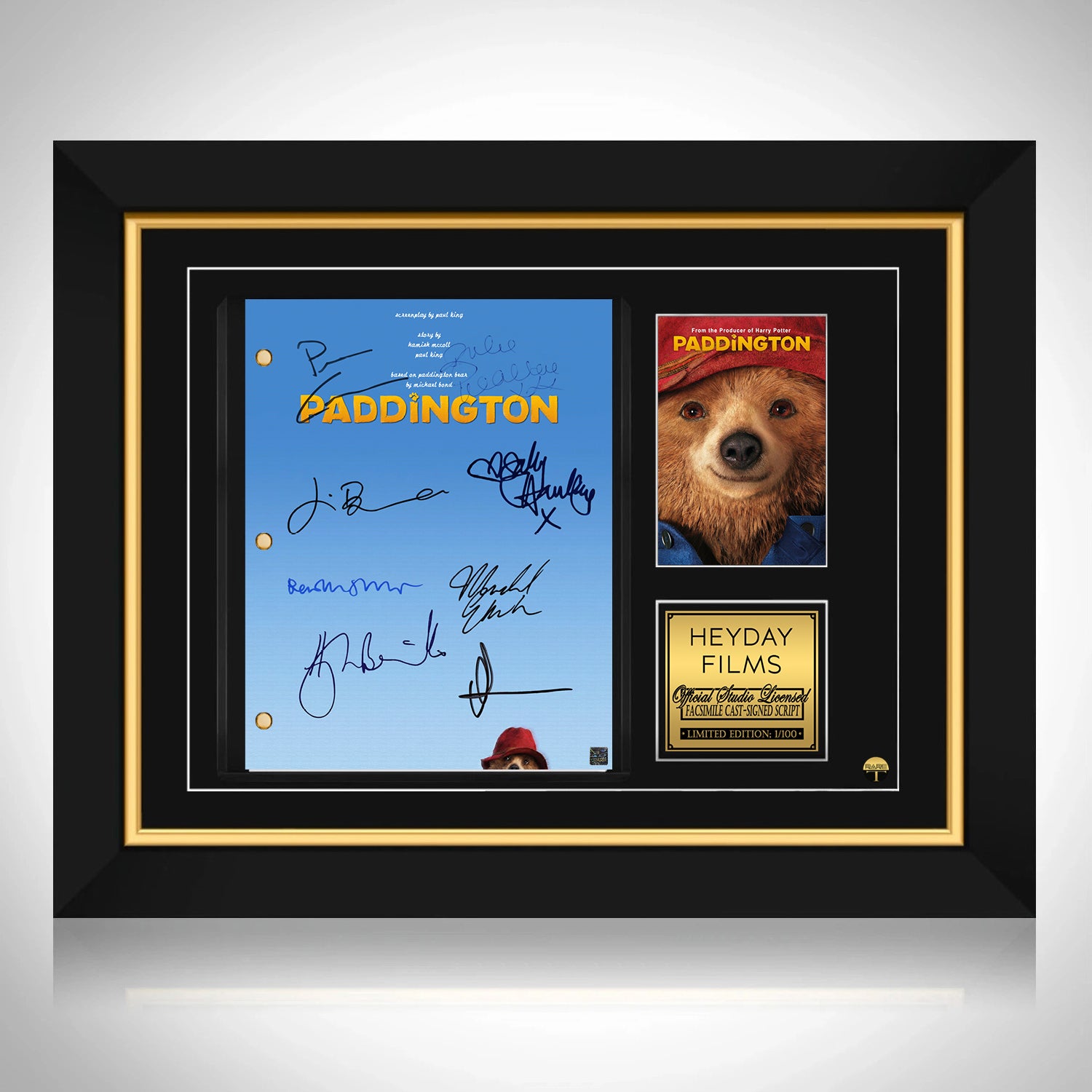 Paddington 2014 Transcript Limited Signature Edition Custom Frame | RARE-T