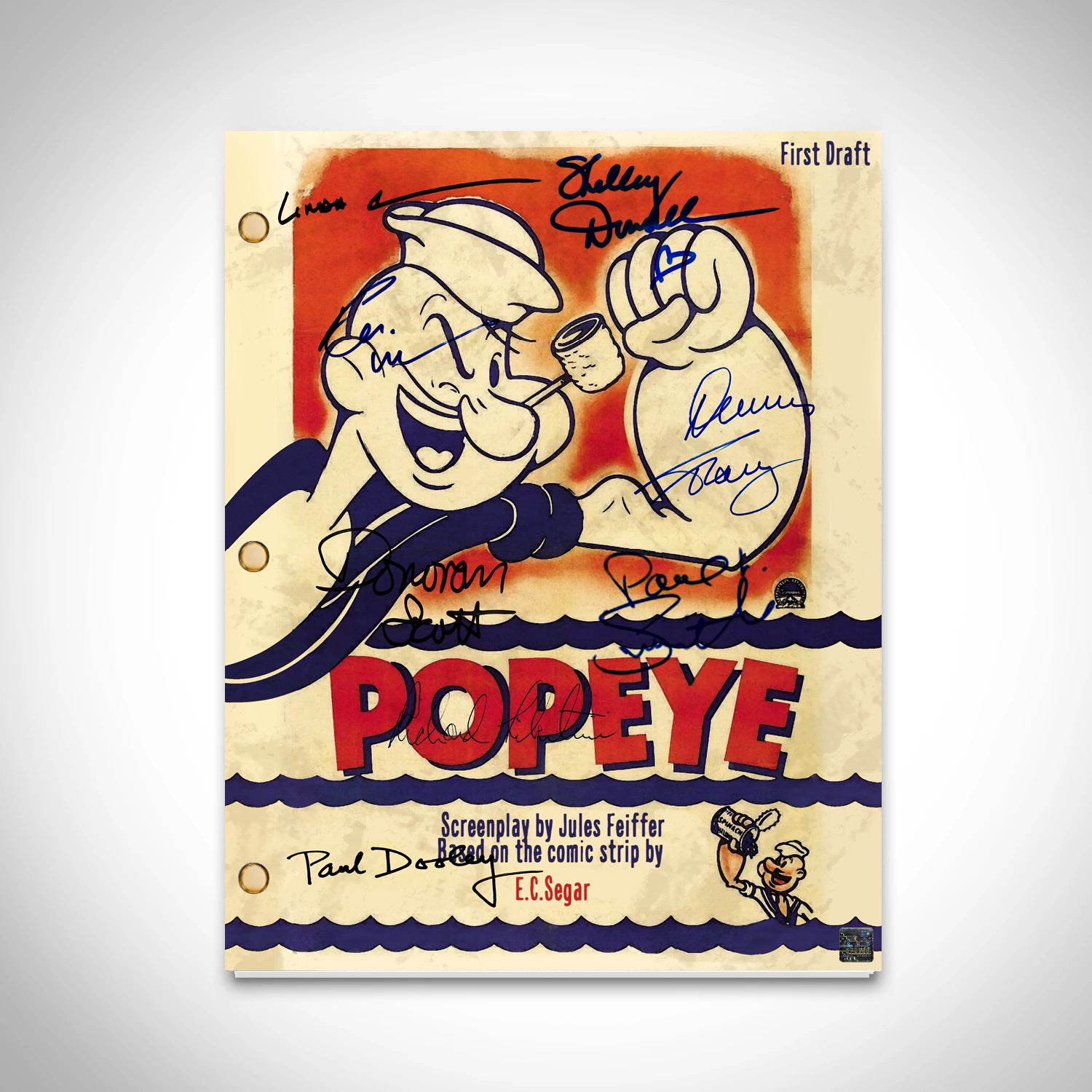 Popeye 1980 Script Limited Signature Edition Custom Frame | RARE-T