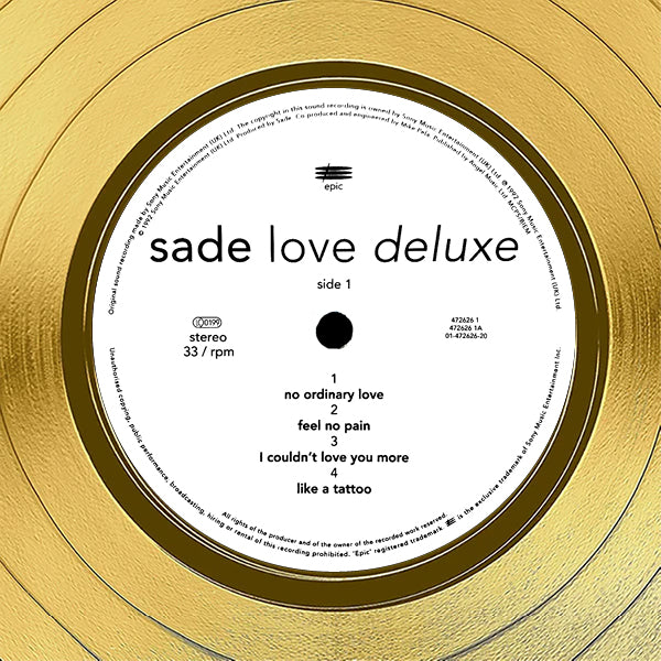 Sade Love Deluxe Gold LP Limited Signature Edition Custom Frame | RARE-T