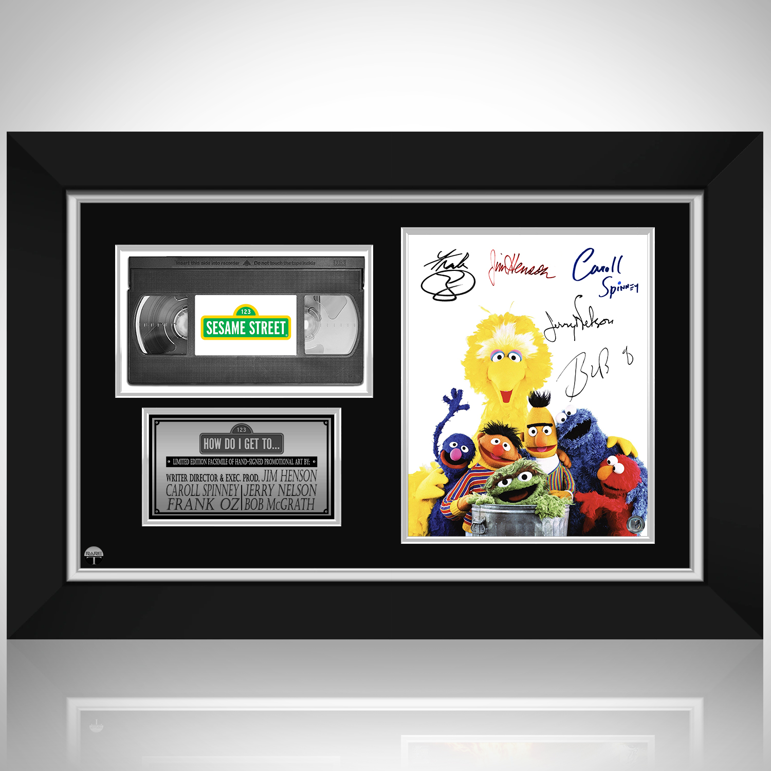 Sesame Street Photo and VHS Limited Signature Edition Custom Frame | RARE-T