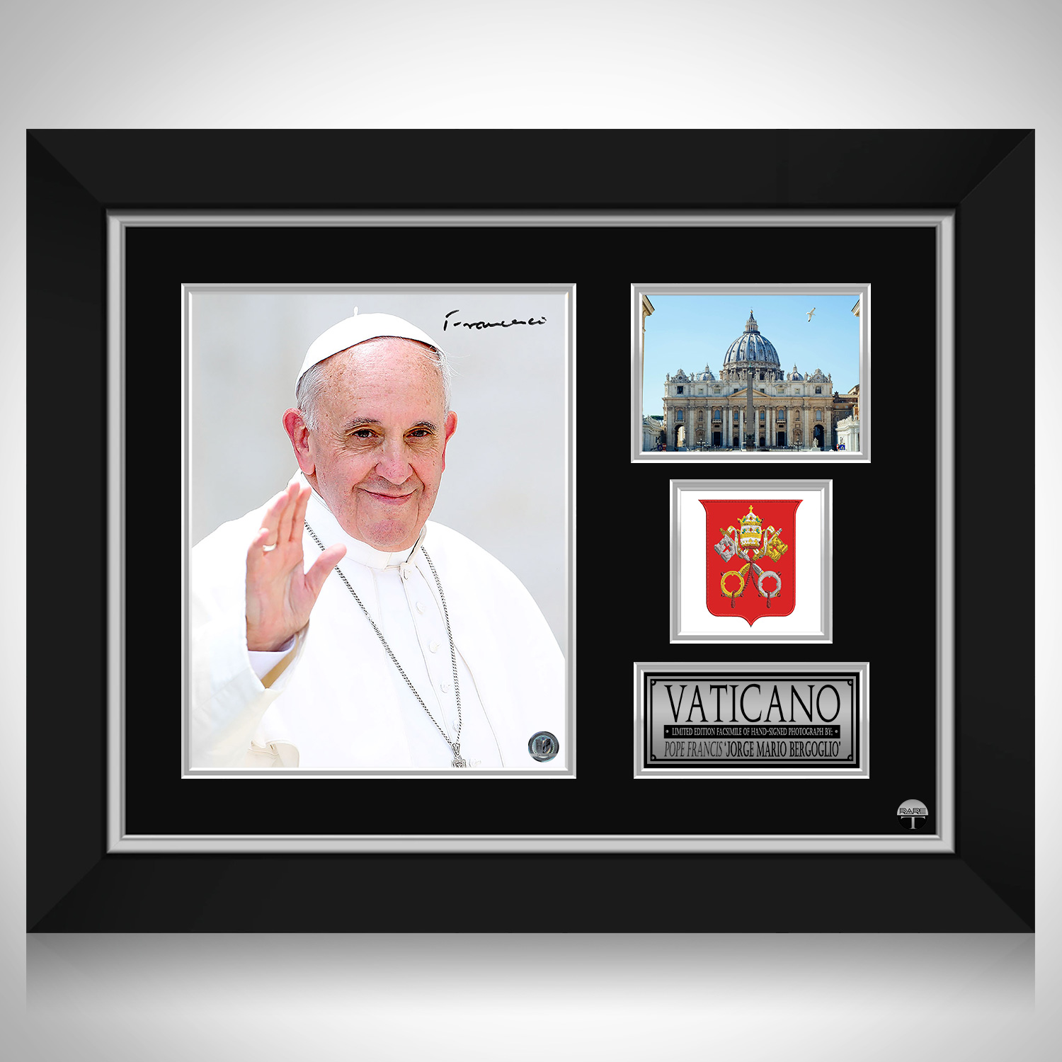 Pope Francis Memorial Photo Limited Signature Edition Custom Frame | RARE-T