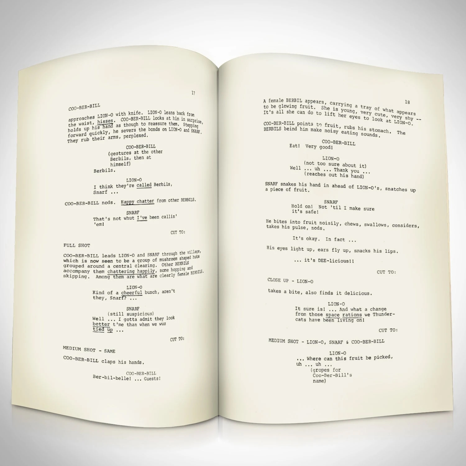 Thundercats Script Limited Signature Edition | RARE-T