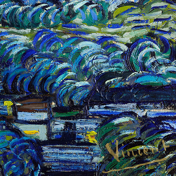 Vincent Van Gogh Starry Night Mini Poster Limited Signature Edition ...