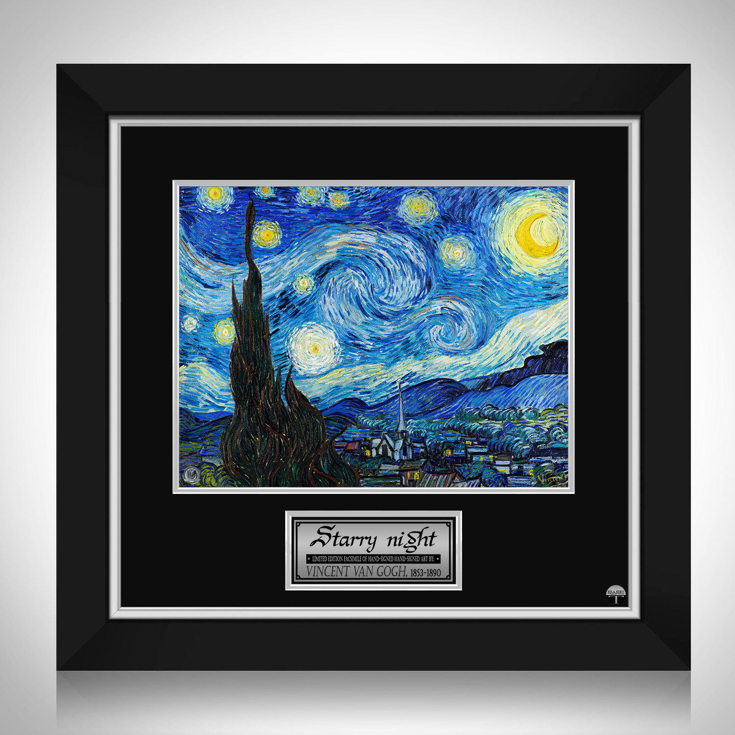 Vincent Van Gogh Starry Night Mini Poster Limited Signature Edition ...