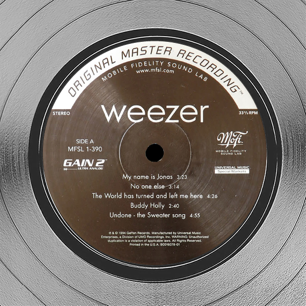 Weezer - The Blue Album Platinum LP Limited Signature Edition Custom ...