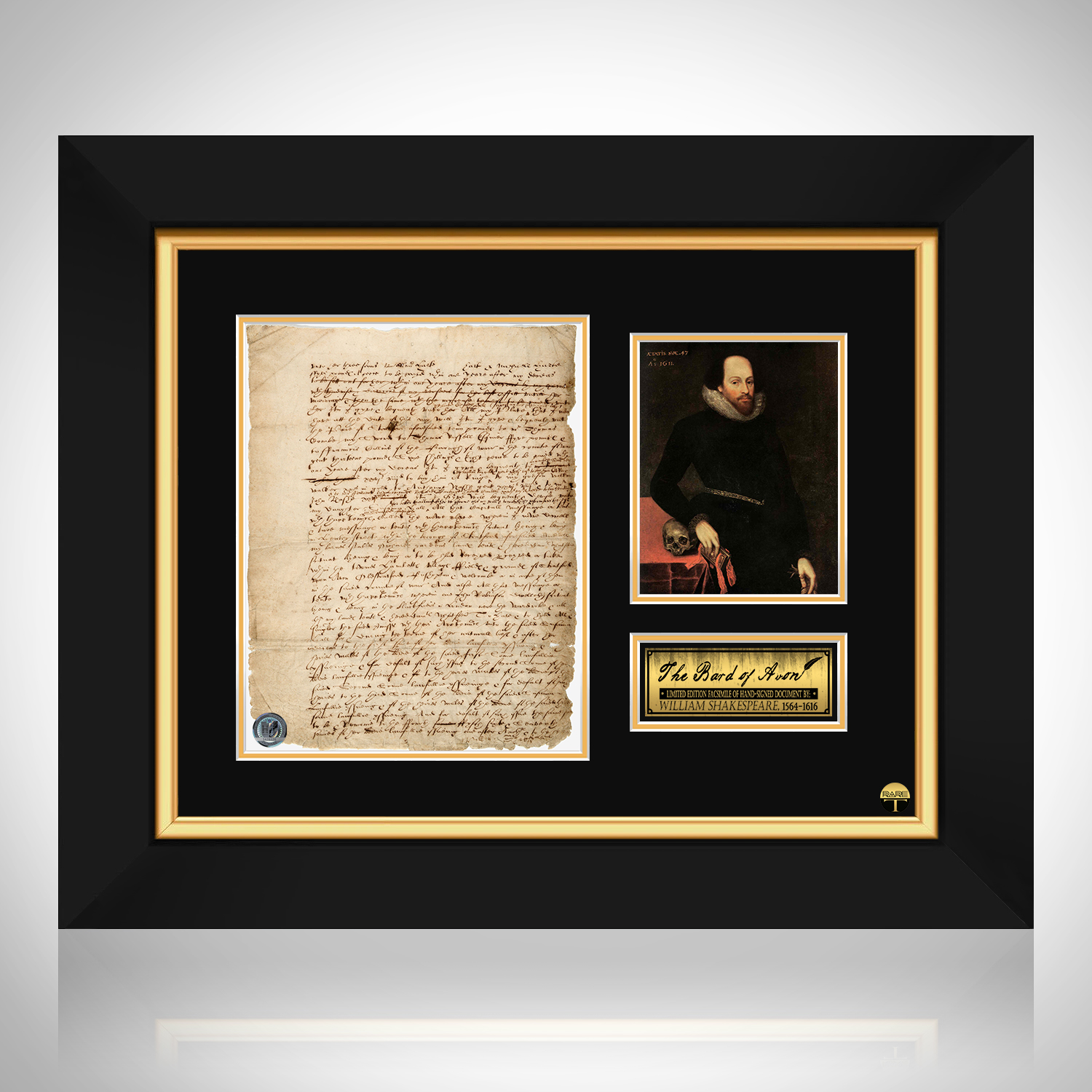 William Shakespeare Photo Limited Signature Edition Custom Frame | RARE-T