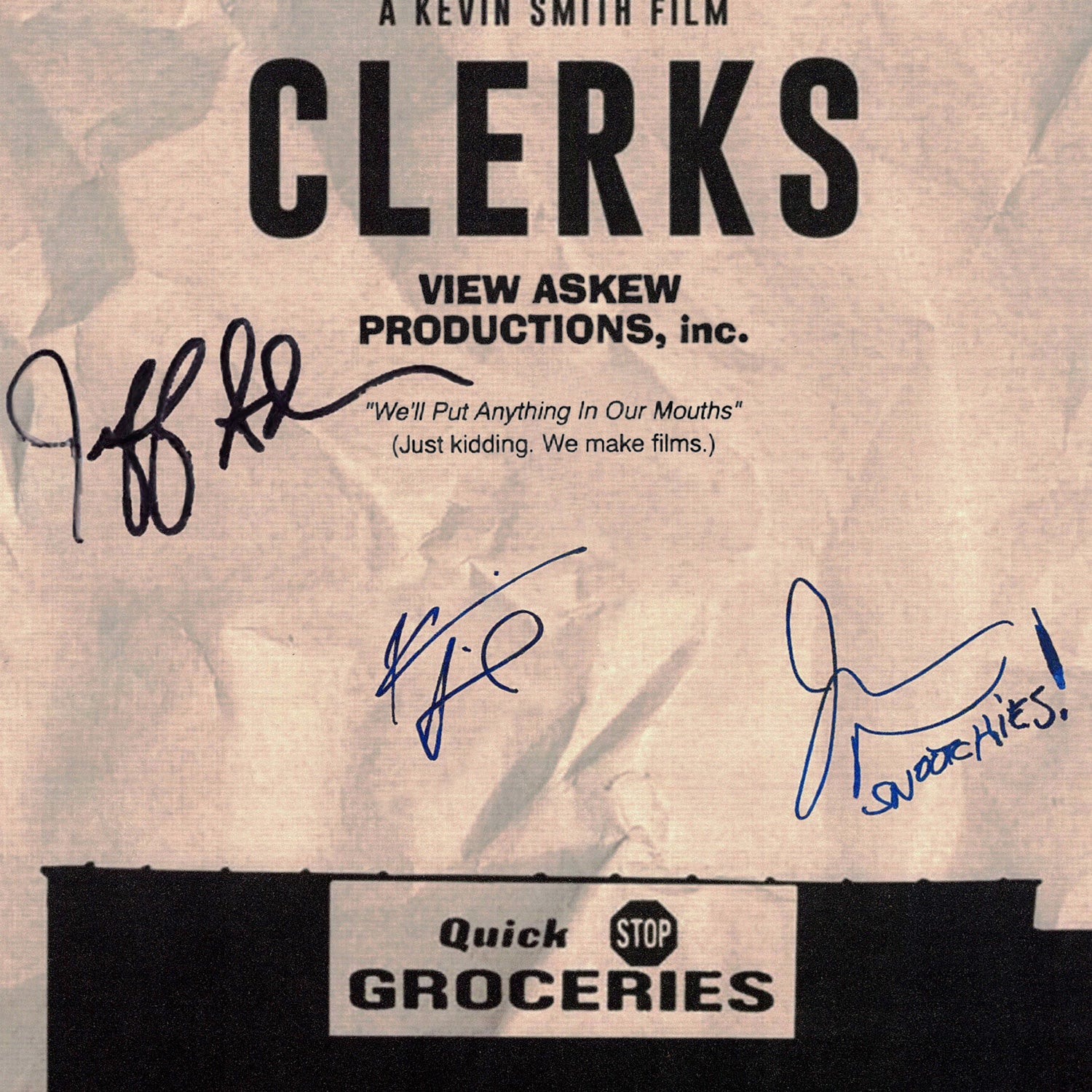 Clerks Movie Script Limited Signature Edition Custom Frame | RARE-T