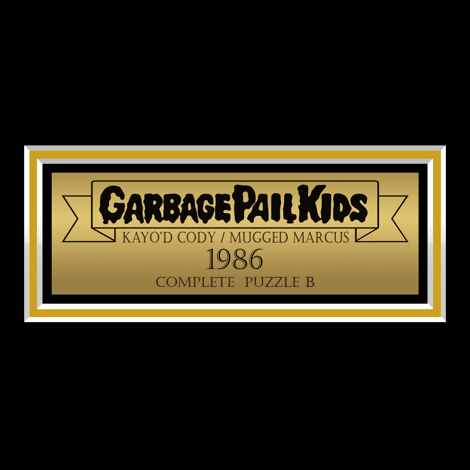 Garbage Pail Kids Generation 1 1986 Puzzle B Kayod Cody/Mugged Marcus ...