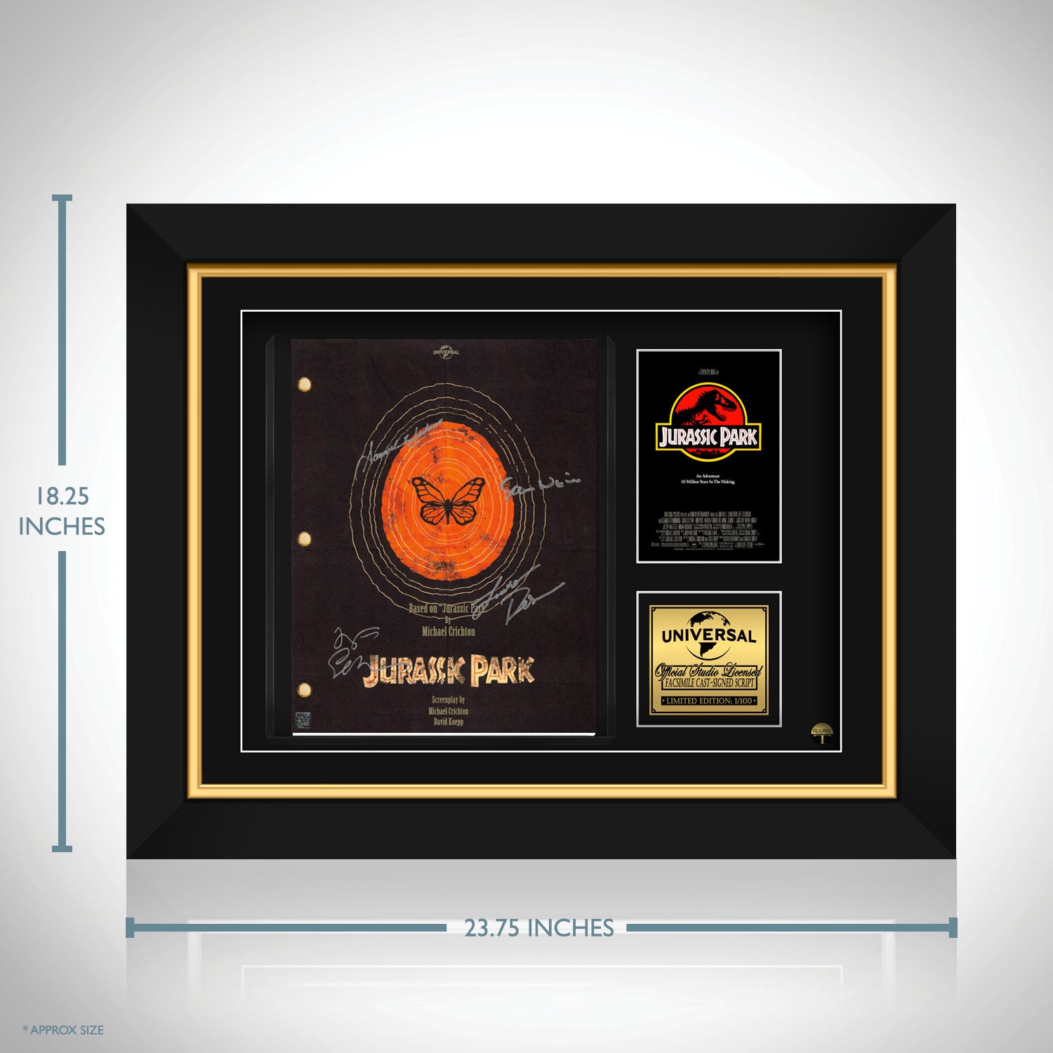 Jurassic Park Script - Amber Fossil Cover Limited Signature Edition ...