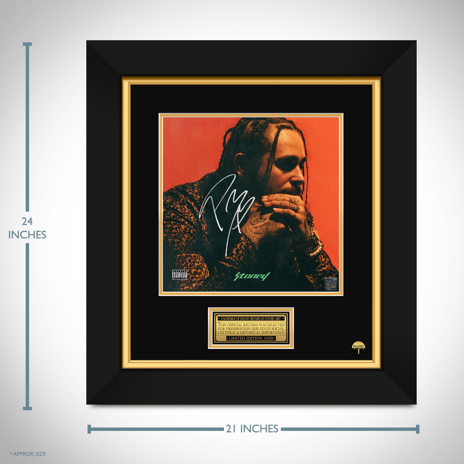 Post Malone Stoney LP Cover Limited Signature Edition Custom Frame | RARE-T