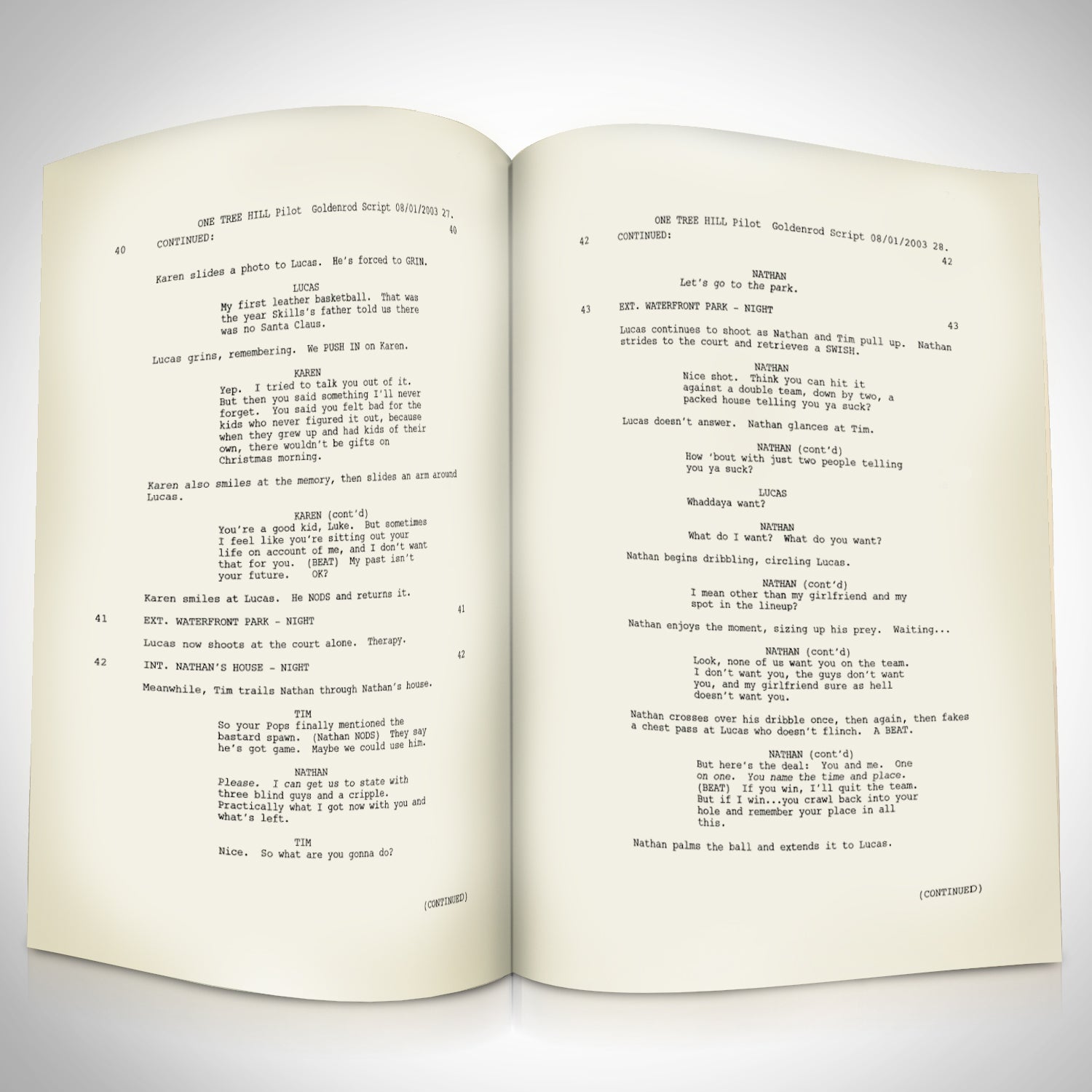 One Tree Hill Script Limited Signature Edition Custom Frame | RARE-T