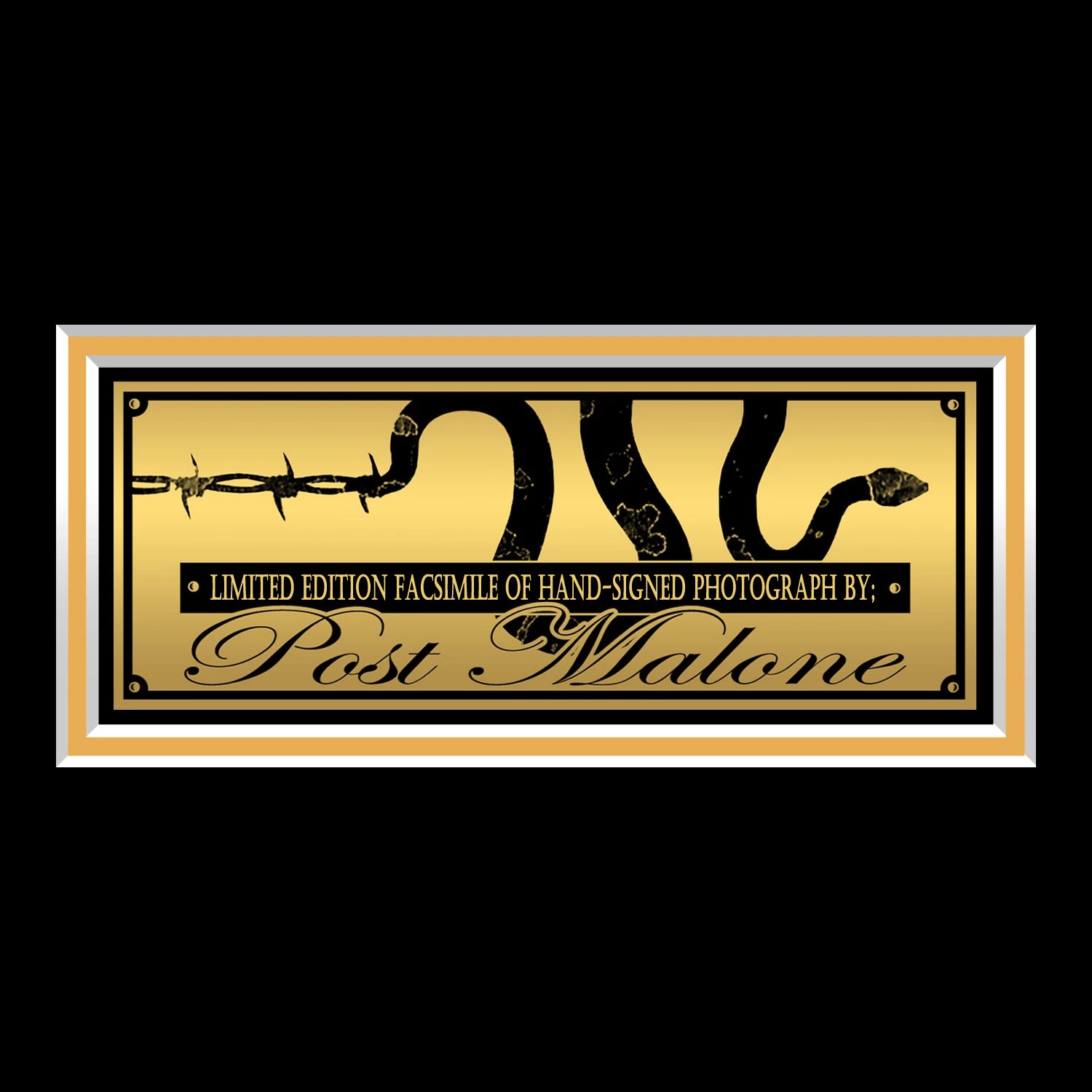 Post Malone Limited Signature Edition Photo Custom Frame | RARE-T