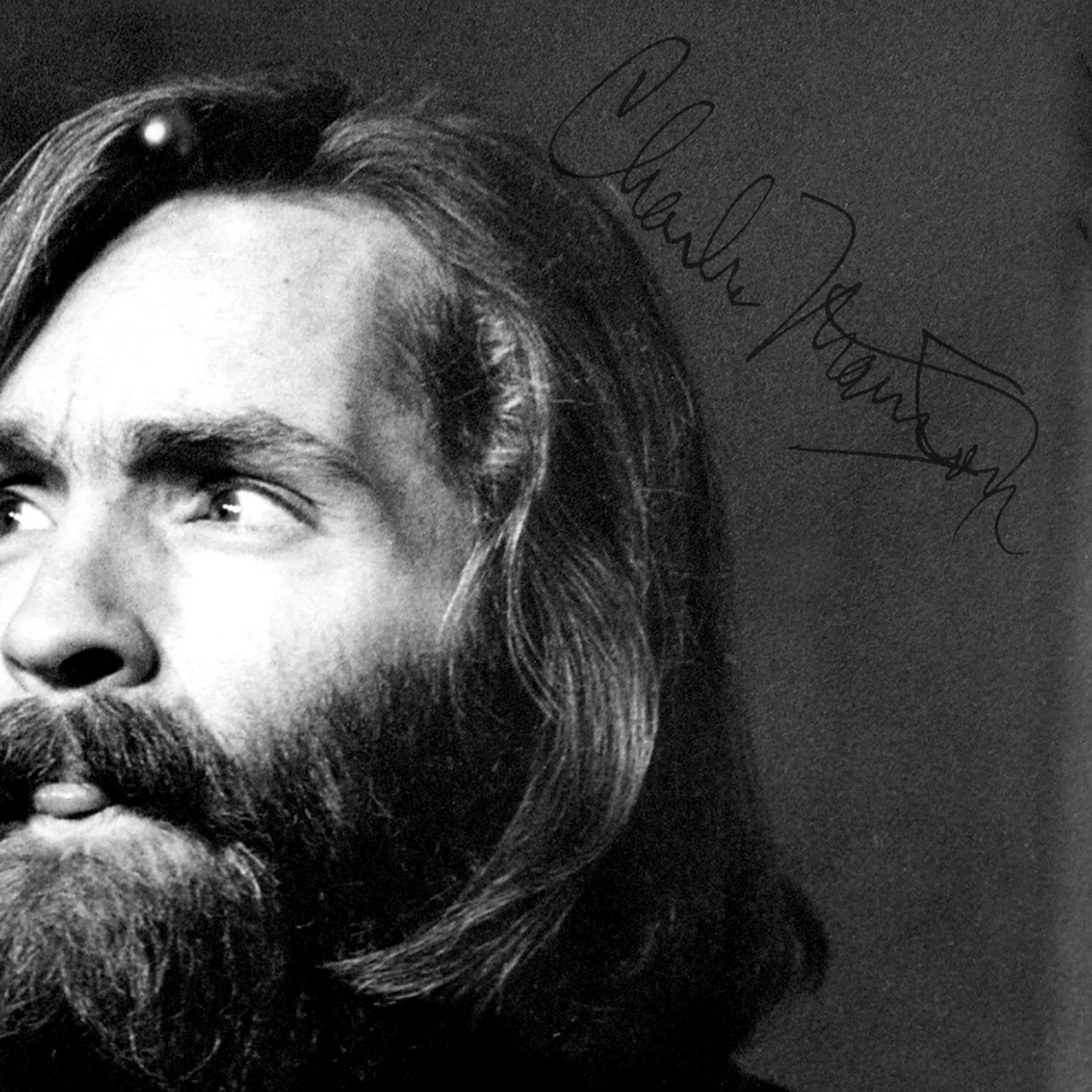 Charles Manson Photo Limited Signature Edition Custom Frame | RARE-T