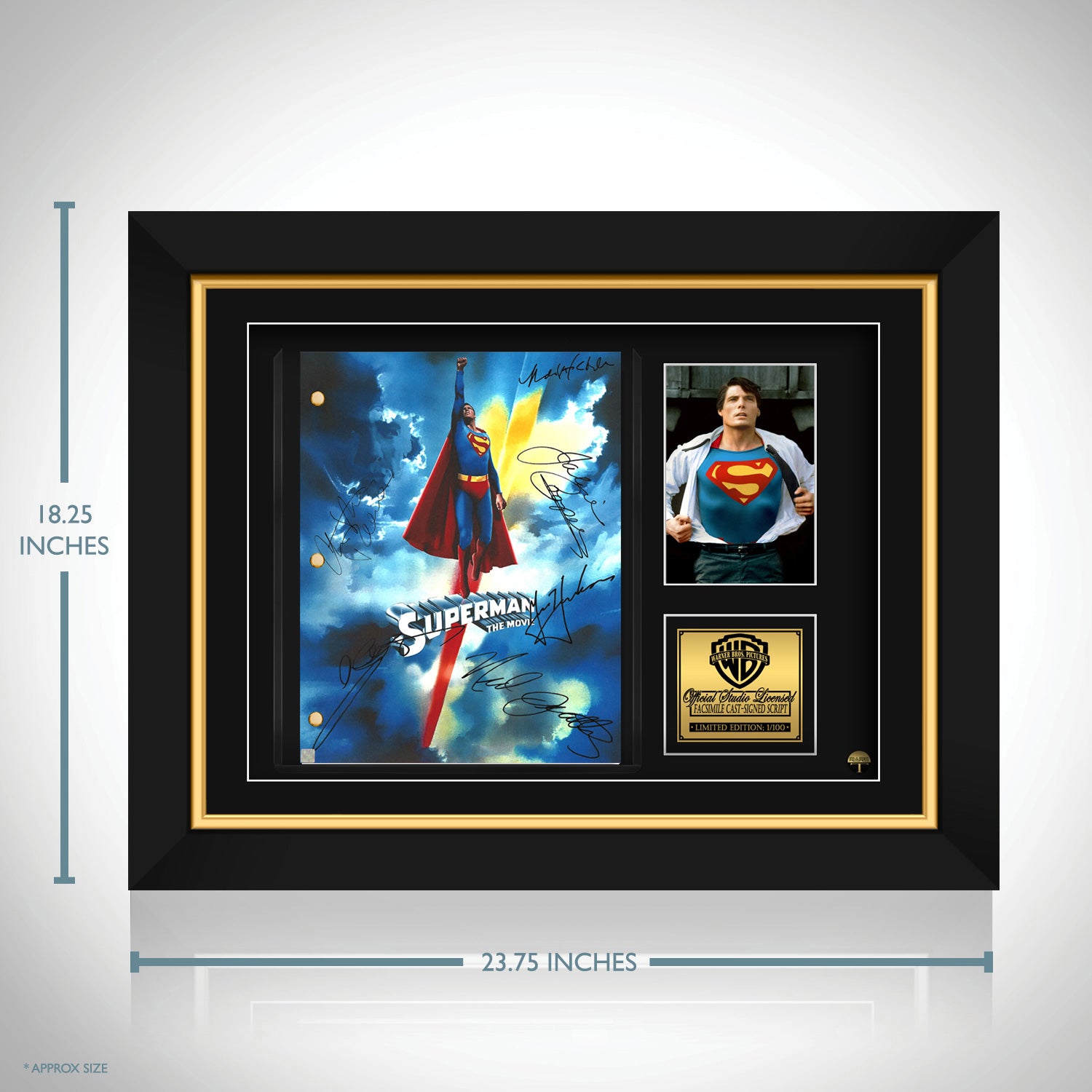 Superman Movie Script Limited Signature Edition Custom Frame | RARE-T