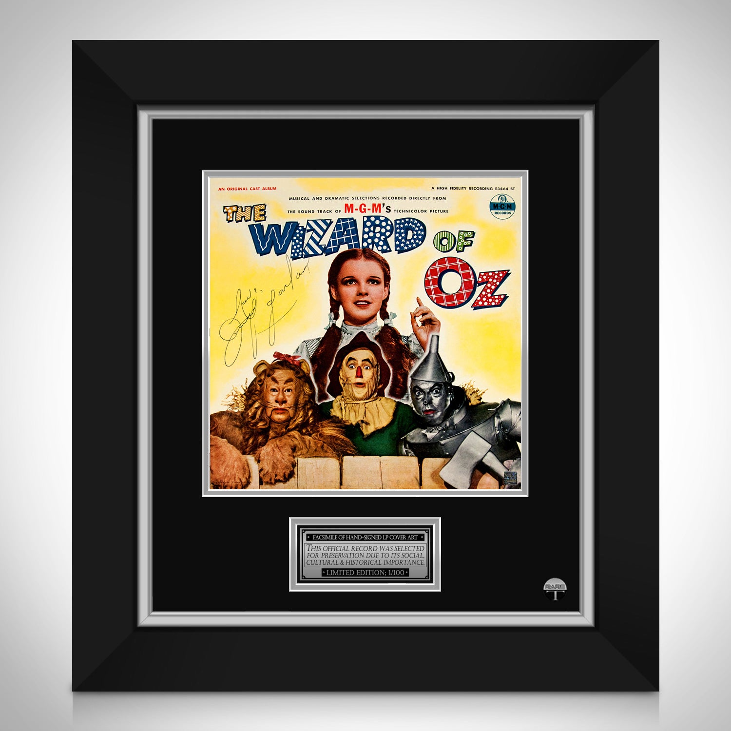 Wizard Of Oz Soundtrack LP Cover Limited Signature Edition Custom Frame ...